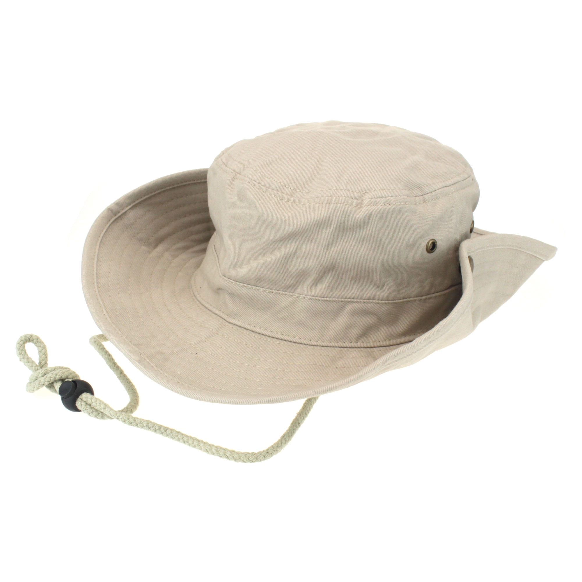 Mens Fisherman Brushed Cotton Twill Bucket Hat Tan Khaki Small (7-1/8 ...