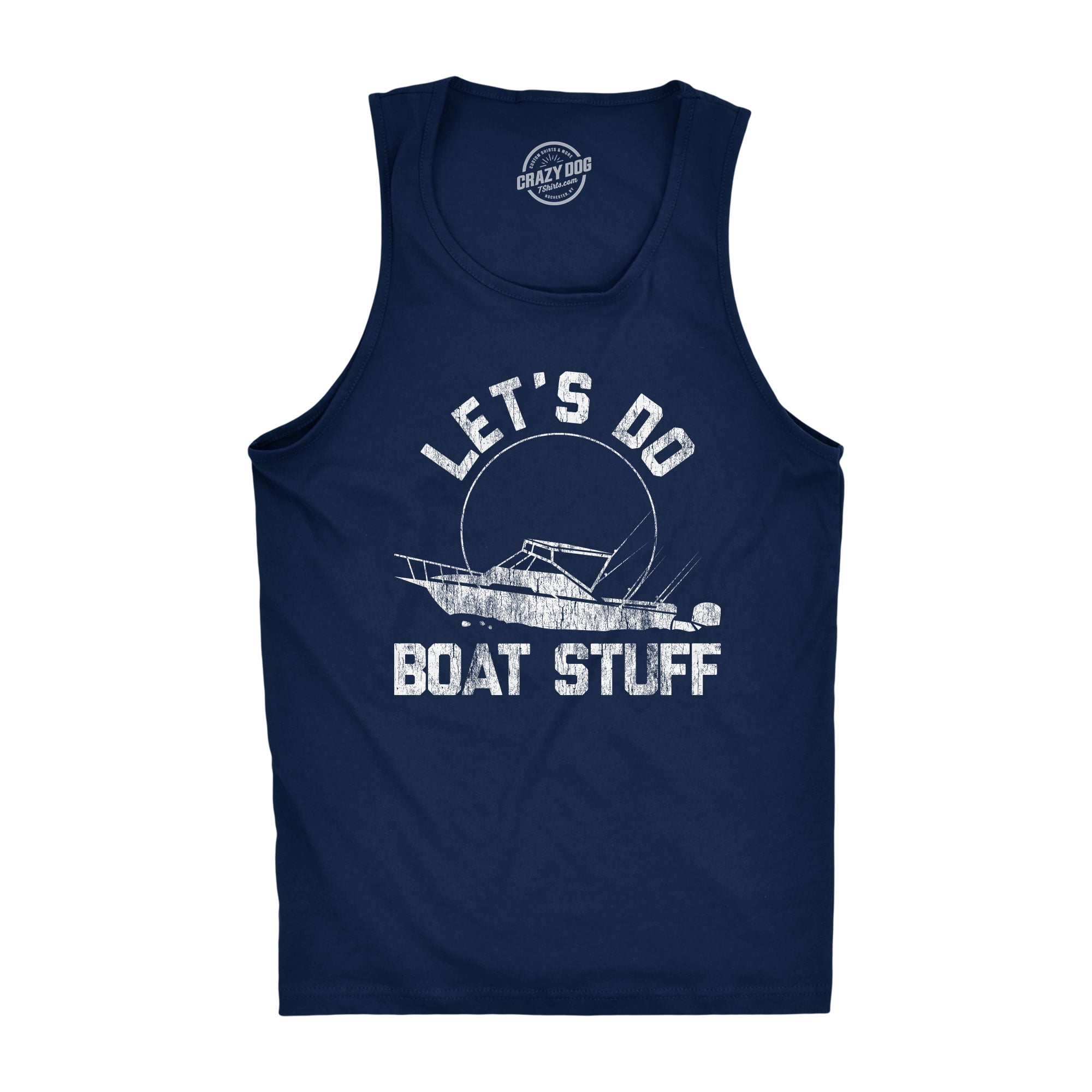 Mens Fitness Tank Let's Do Boat Stuff Tanktop Funny Summer Vacation ...