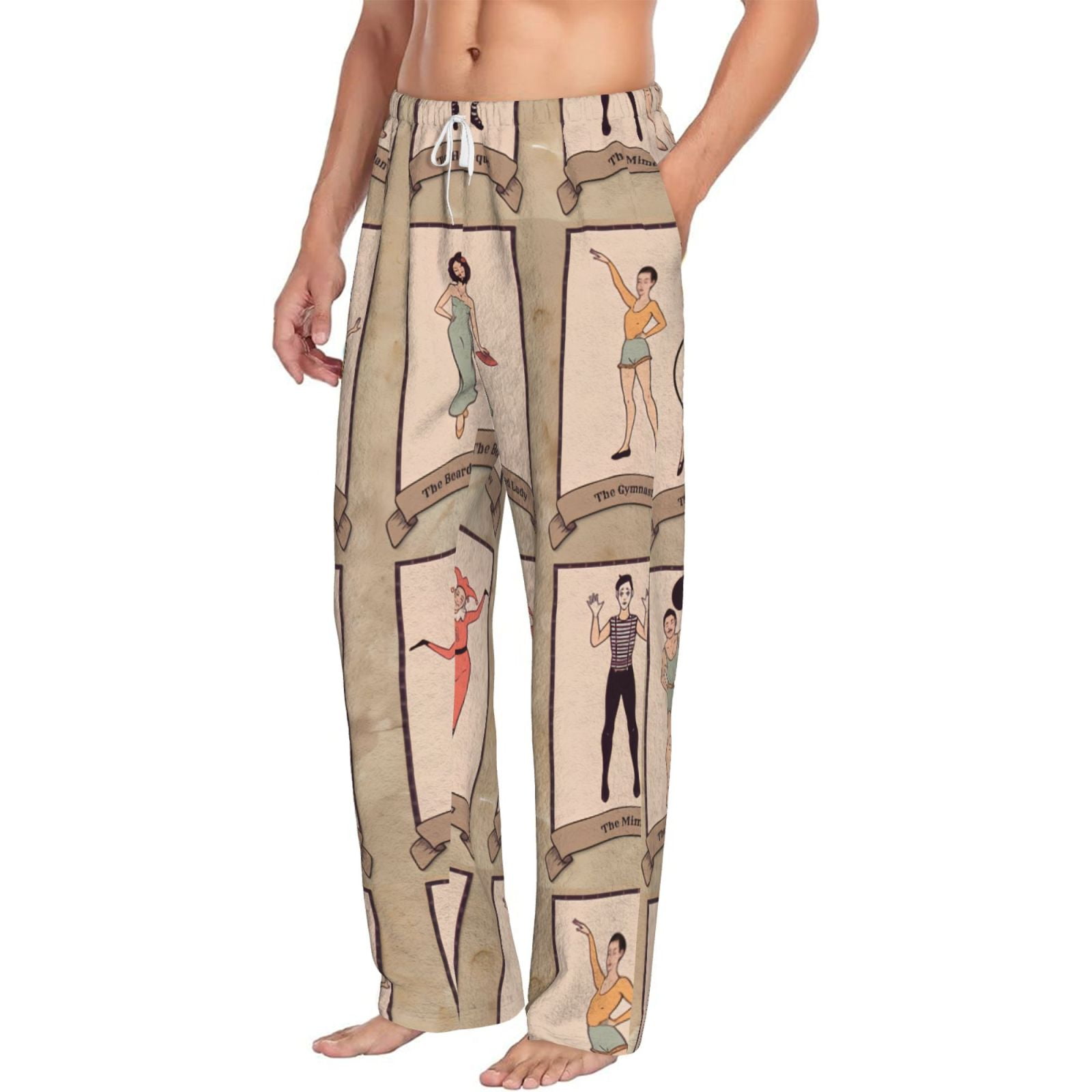 Mens Flannel Pajama Pants Soft Sleep Pants with Pockets and Drawstring ...