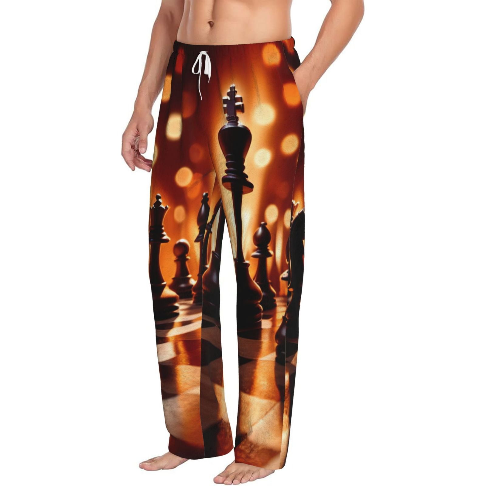 Mens Flannel Pajama Pants Soft Sleep Pants with Pockets and Drawstring ...