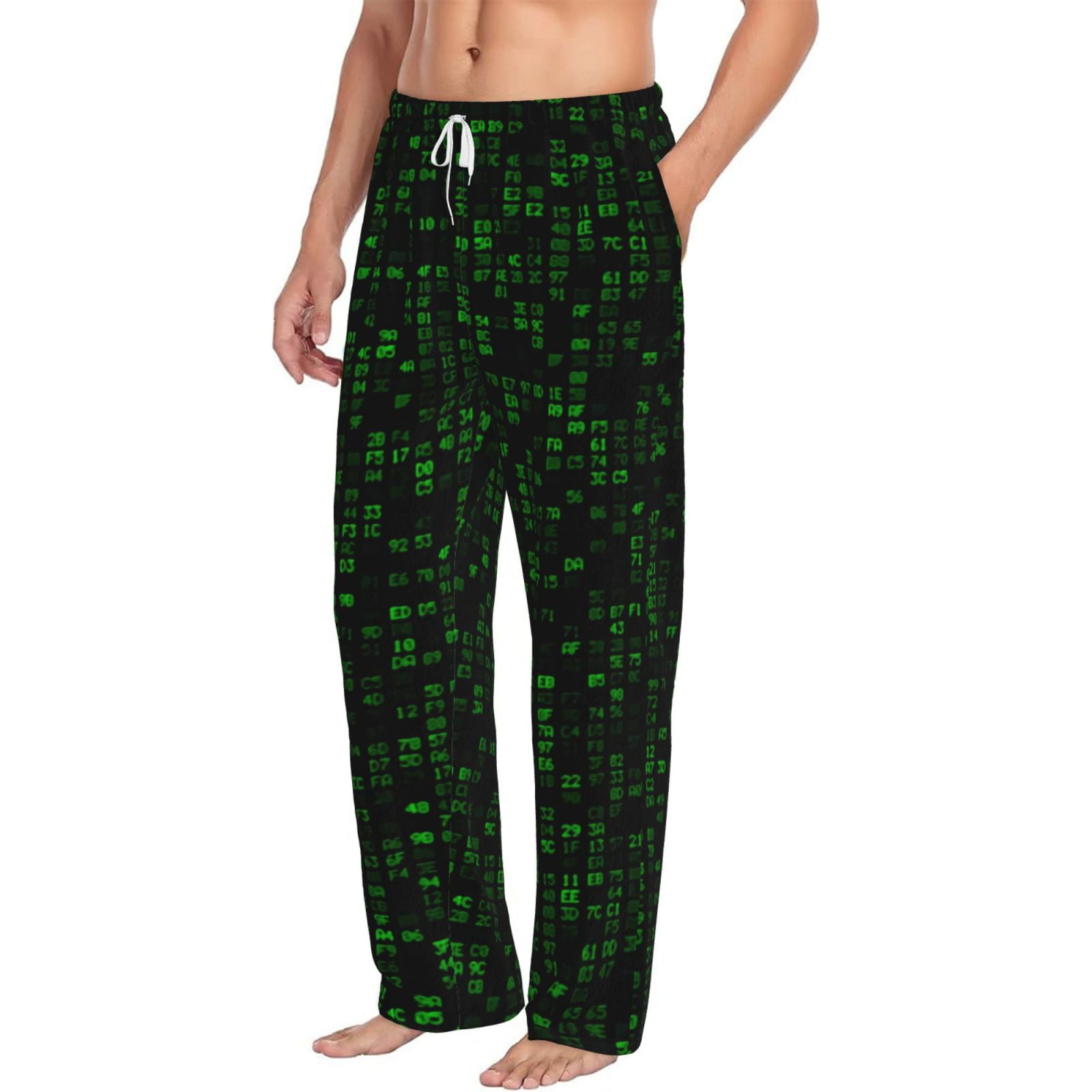 Mens Flannel Pajama Pants Soft Sleep Pants with Pockets and Drawstring ...
