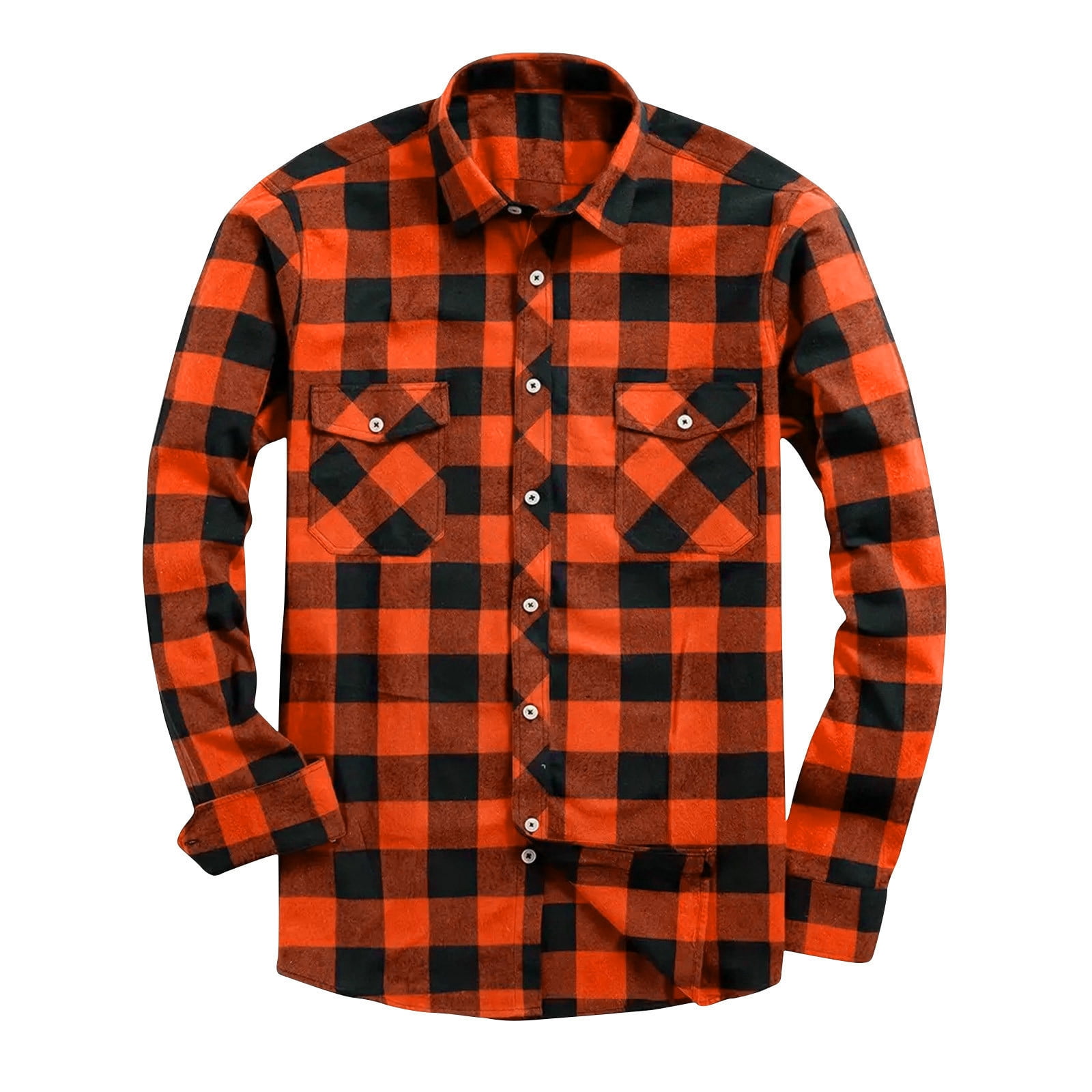 Mens Flannel Plaid Shirts Button Up Long Sleeve Flannel Shirt for Men ...