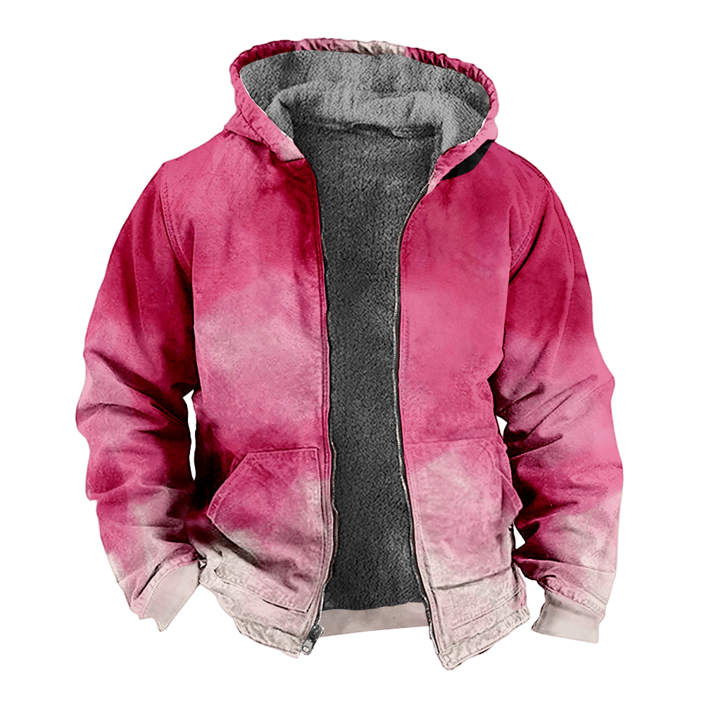 Mens Fleece Jacket-Colorful Splash Graphics Full Zip Hoodie Jacket for ...