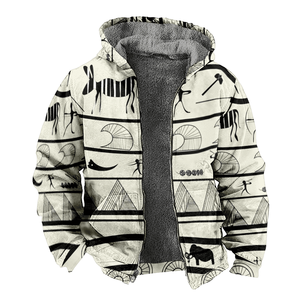 Mens Fleece Jacket Halloween Bat Horror Graphics Full Zip Hoodie Jacket