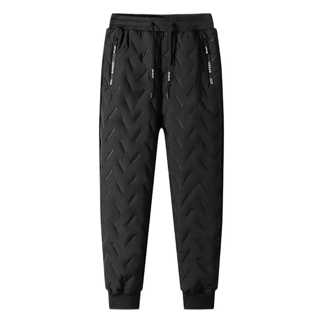 Mens Fleece Lined Sweatpants - Winter Warm Joggers, Elastic Waist with ...