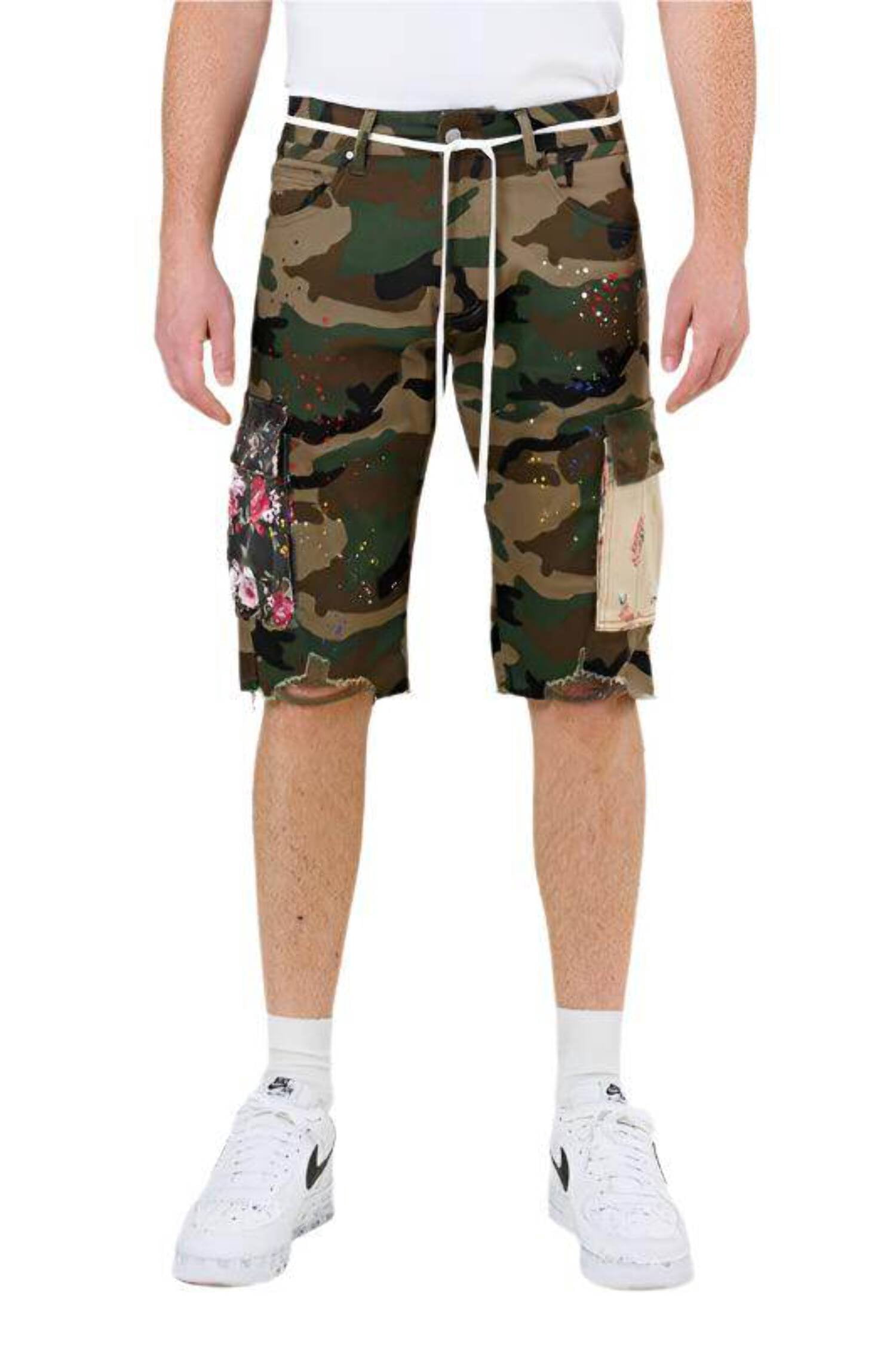 Mens Flower Patch Camo Cargo Shorts - Walmart.com