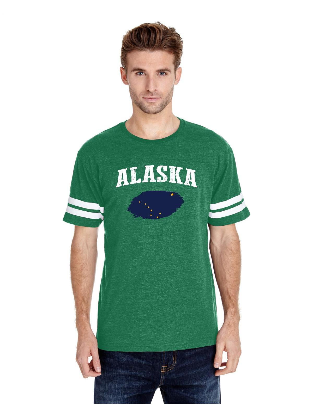 Mens Football Fine Jersey T-shirts - Alaska Flag - Walmart.com