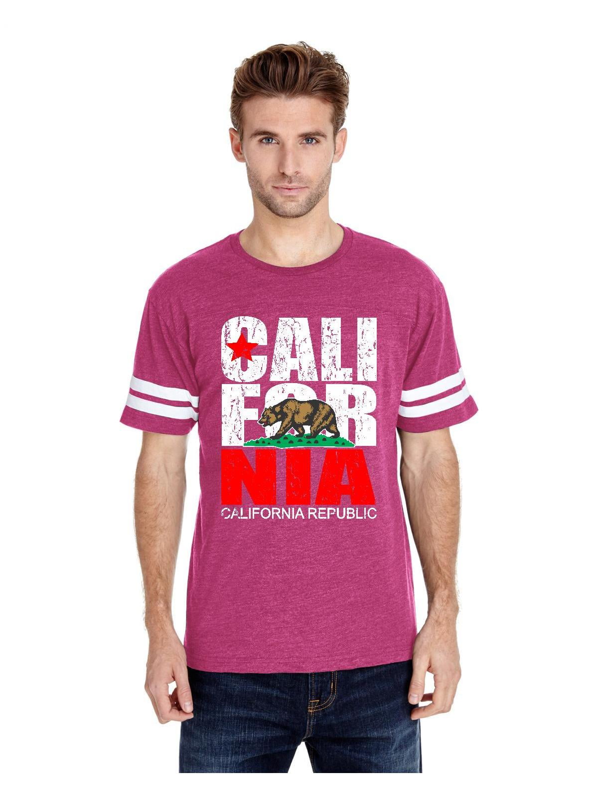 Mens Football Fine Jersey T-shirts - California Cali - Walmart.com