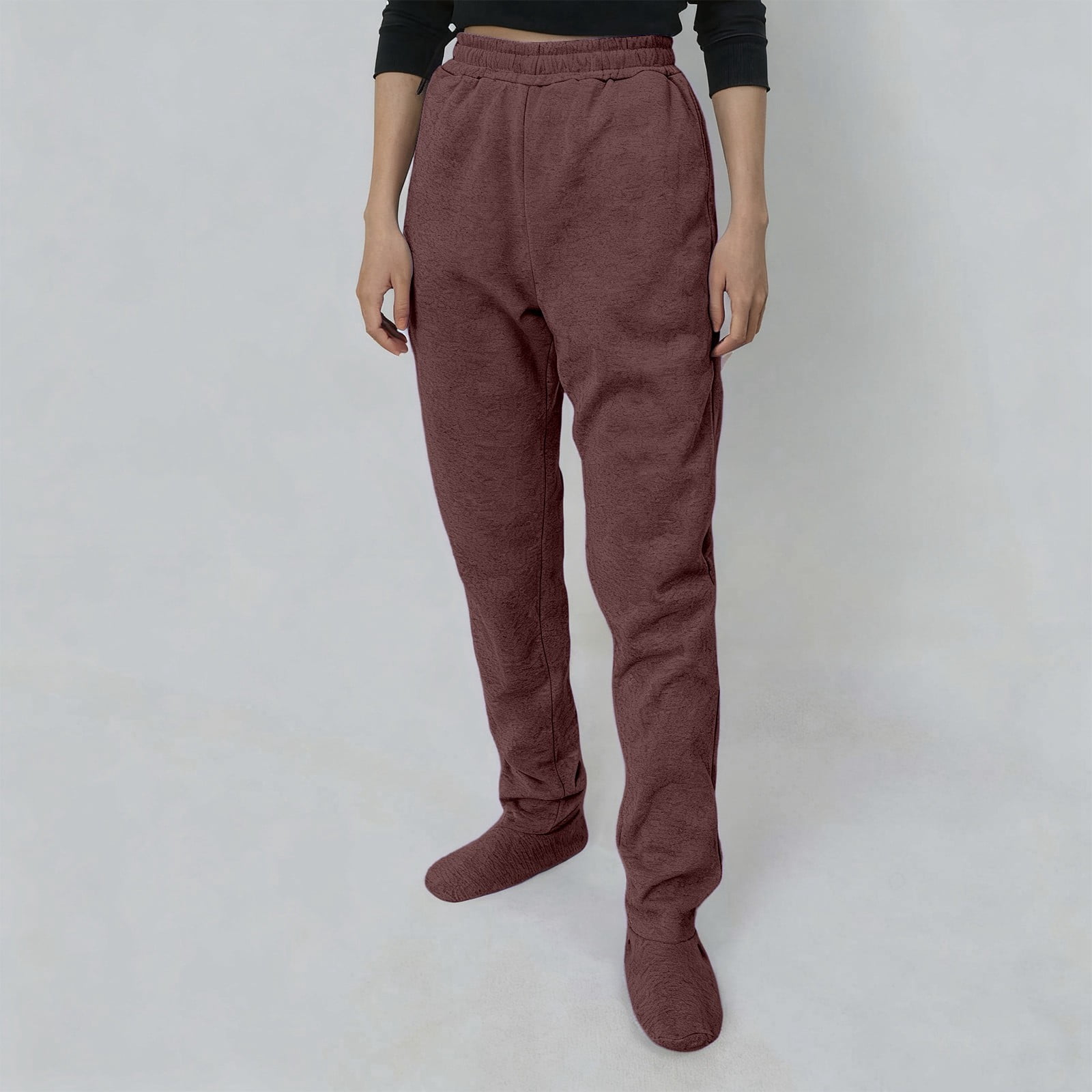 Mens Footie Pajamas Soft Warm Footed Sweatpants Men Footing Loungewear ...