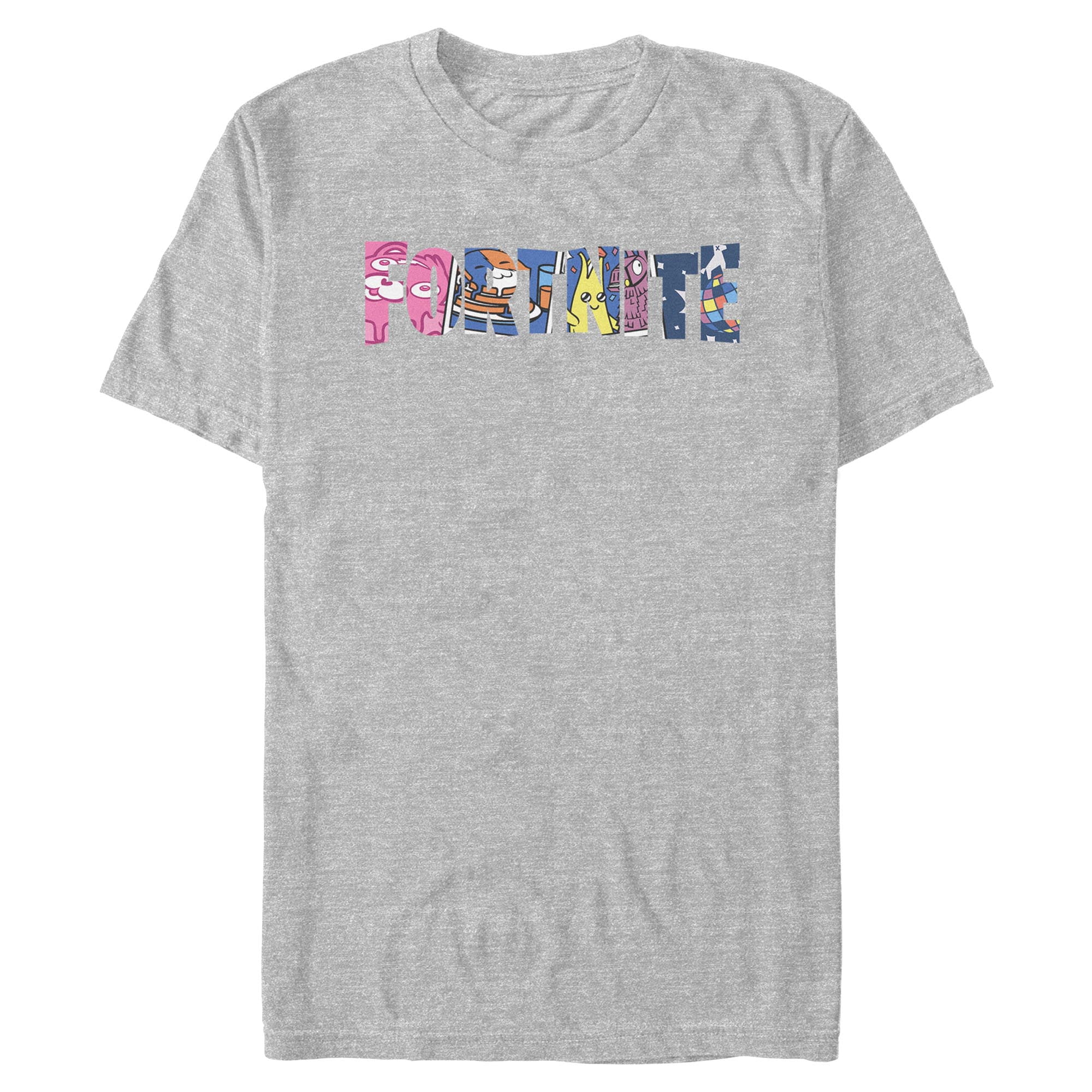 Mens Fortnite Classic Logo Character Fill T Shirt - Walmart.com