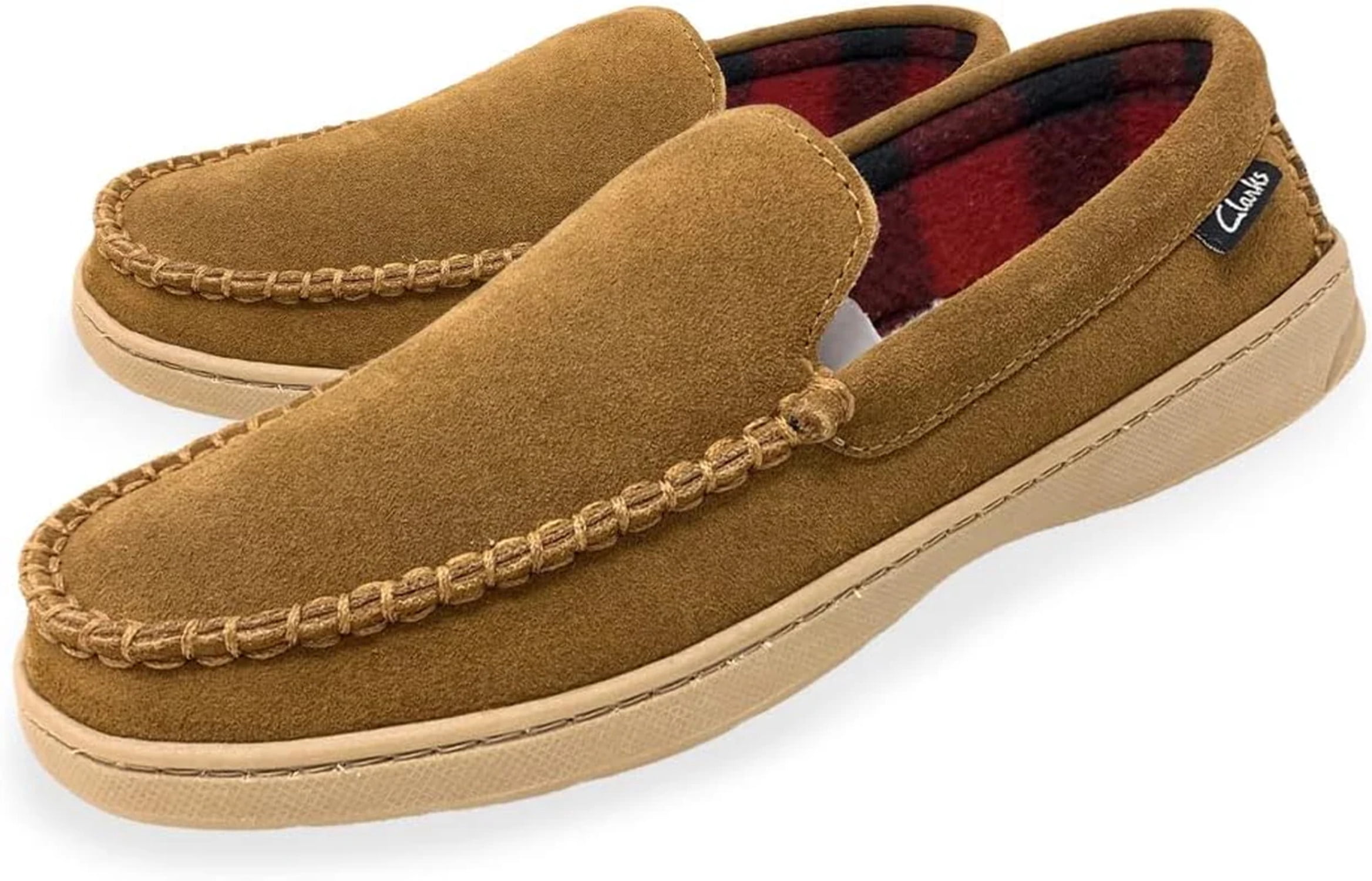 Mens Freddie Suede Moccasin House Shoe Indoor Outdoor Slip Resistant ...