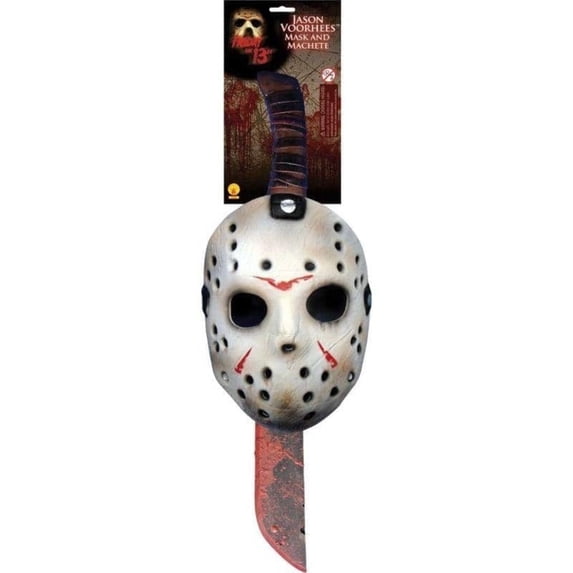 Adult Halloween Face Set: Friday The 13th Jason Voorhees Mask and ...