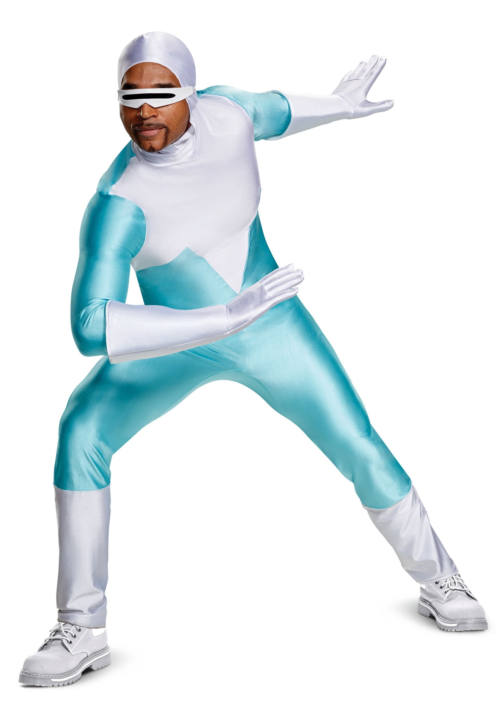 Men's The Incredibles Frozone Super Suit Deluxe Costume XXL 50-52 ...