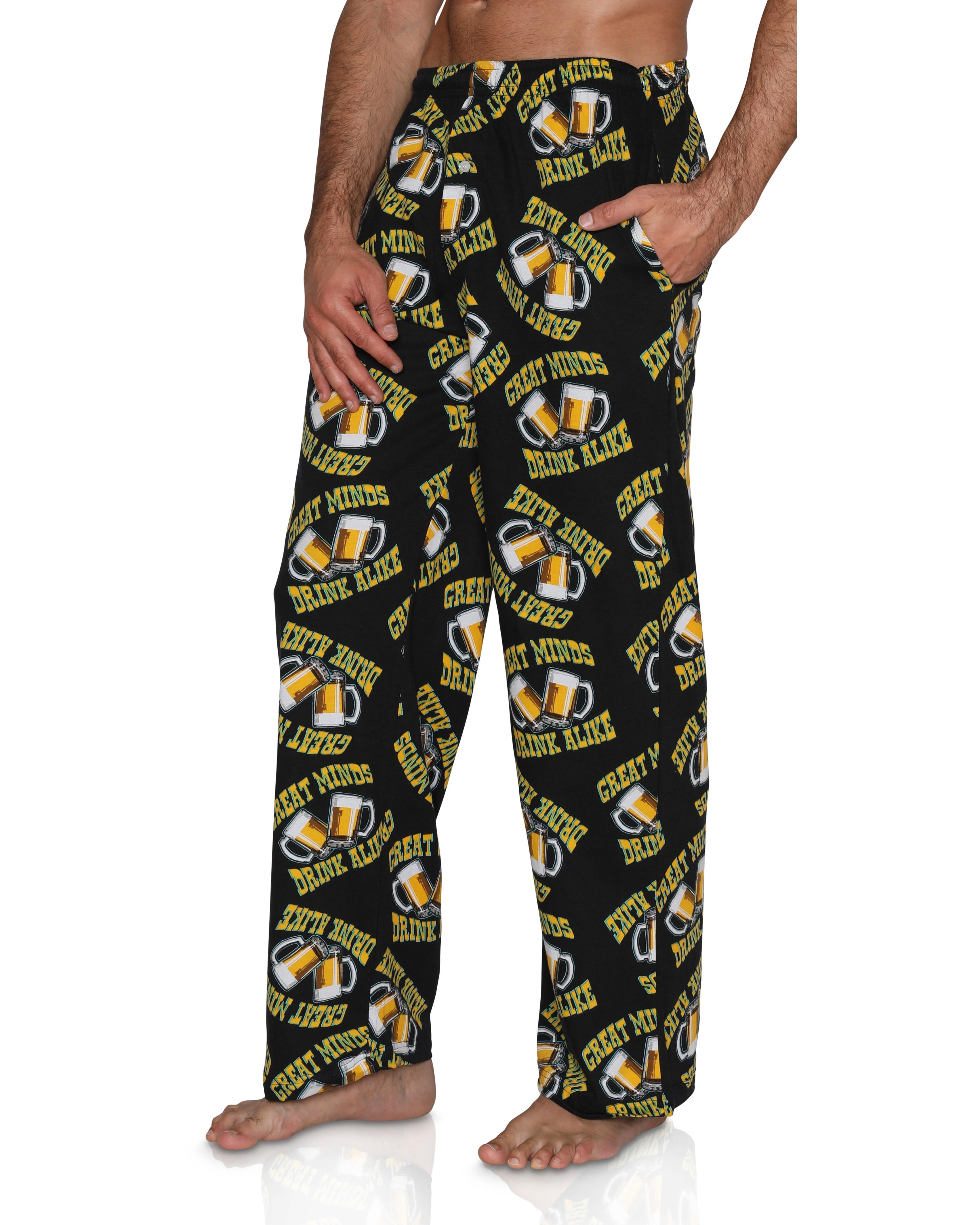 Mens Fun Pants Lounge Pajama Pants Boxers Adult Sleepwear, Great Minds ...