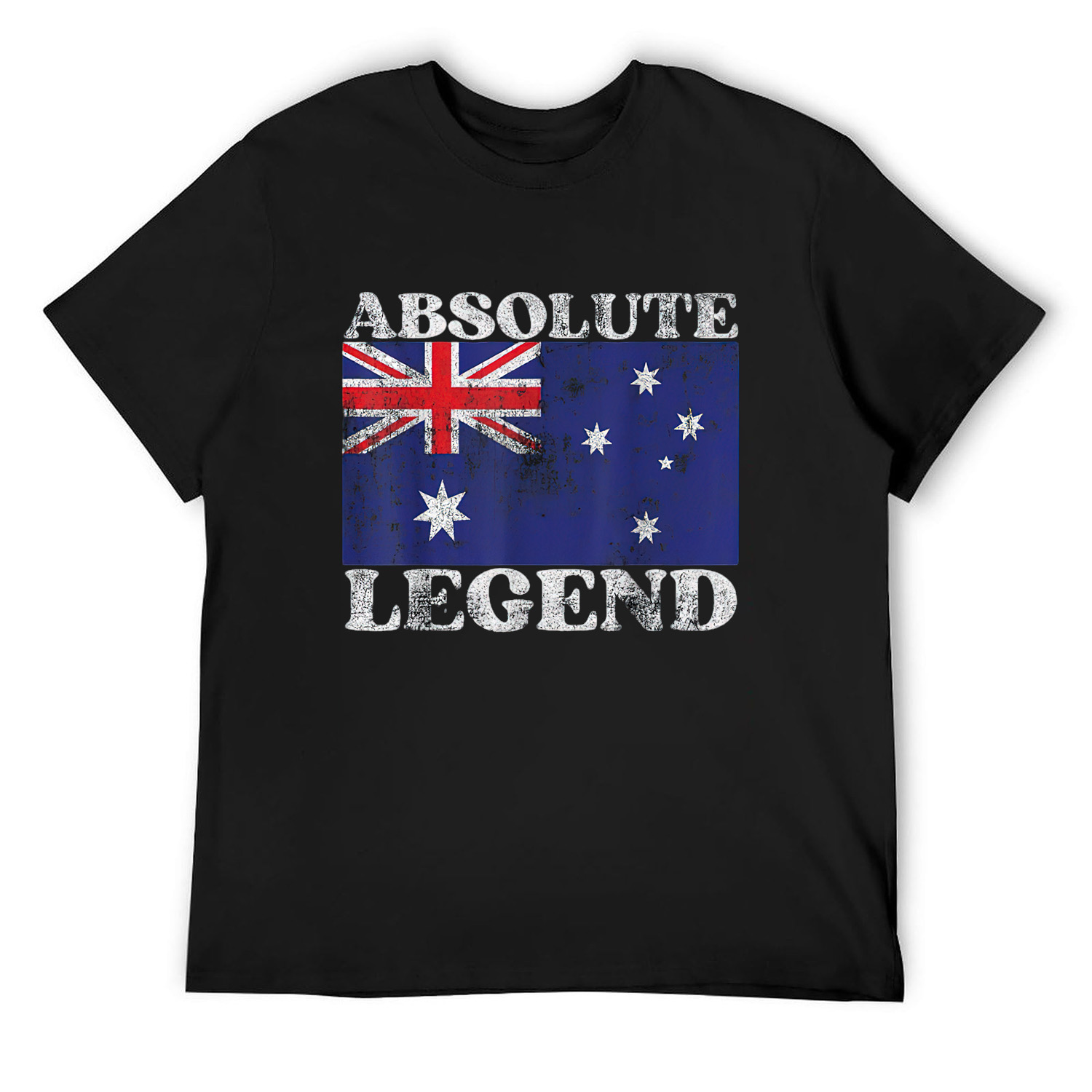 Mens Funny Australia Flag Australian Legend Aussie Pride Distress T ...