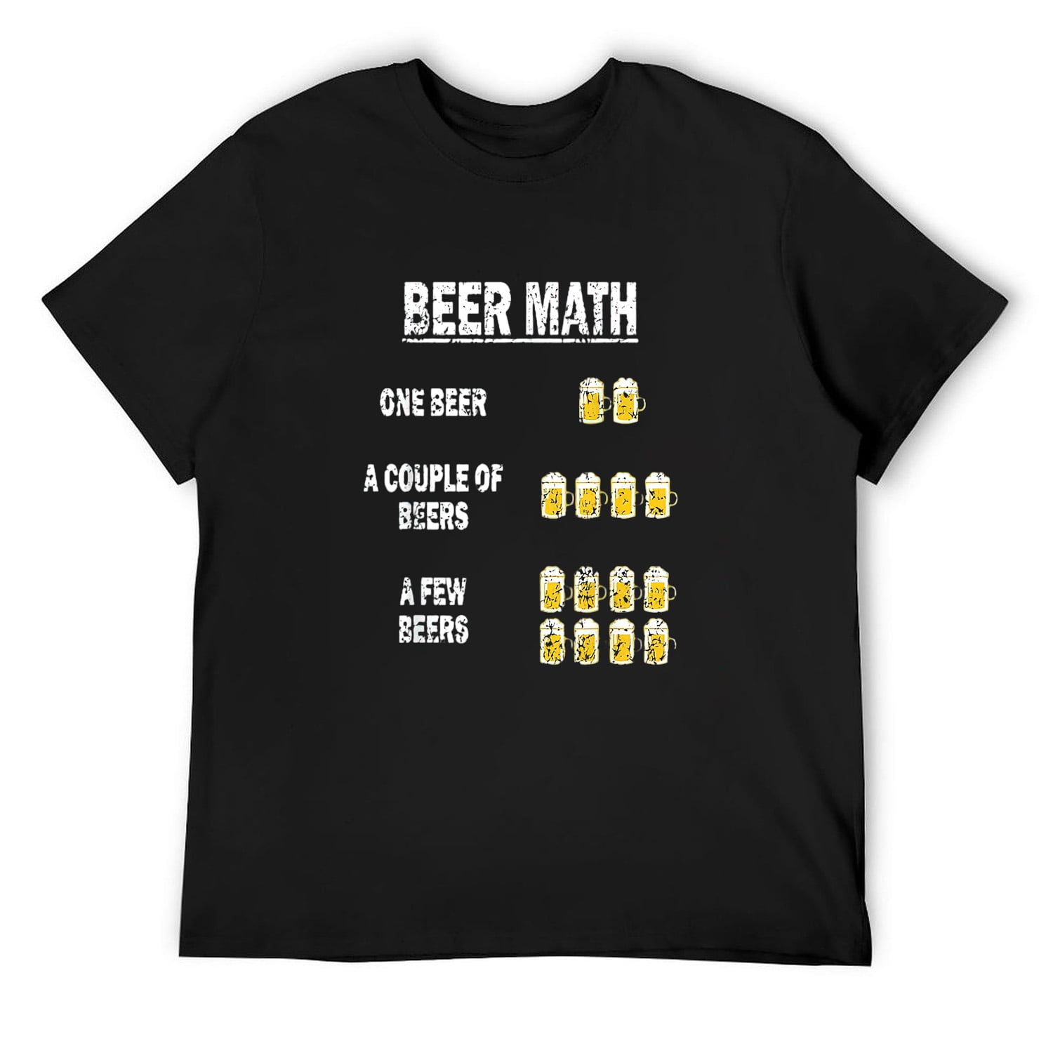 Mens Funny Beer Math T-Shirt Black Large - Walmart.com