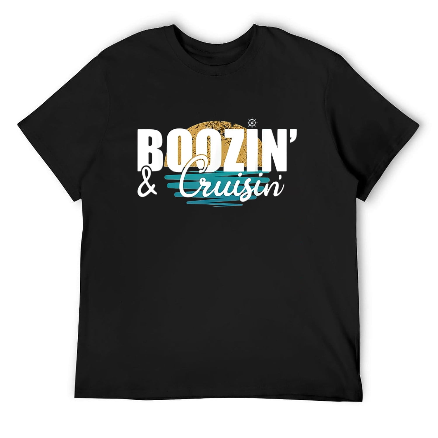 Mens Funny Boozin And Cruisin Vacation Cruise Ship T-Shirt Black Large ...