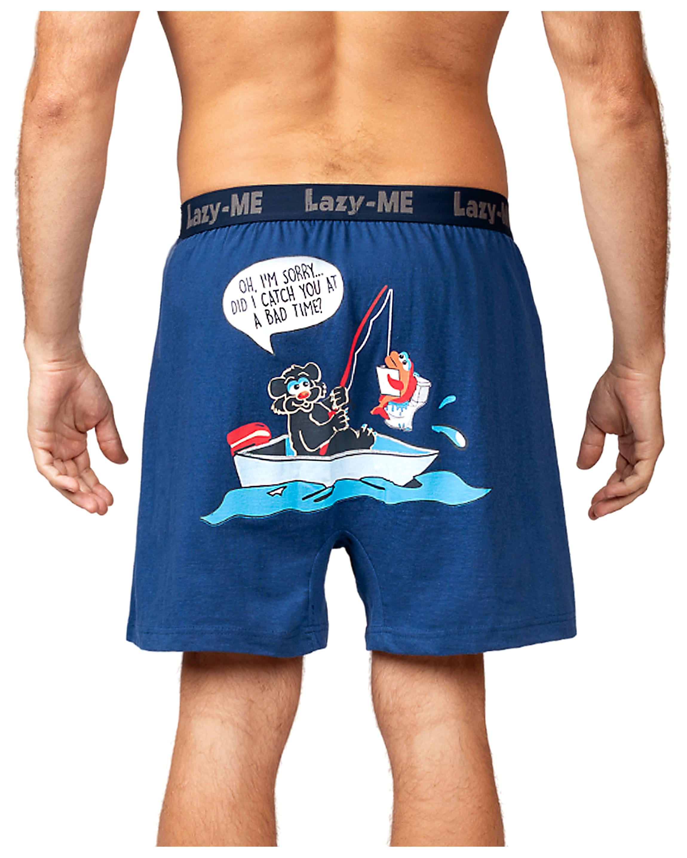 Mens Funny Boxer Shorts, Male Sizes XS-L, Catch, Size: 2X, Lazy Me ...