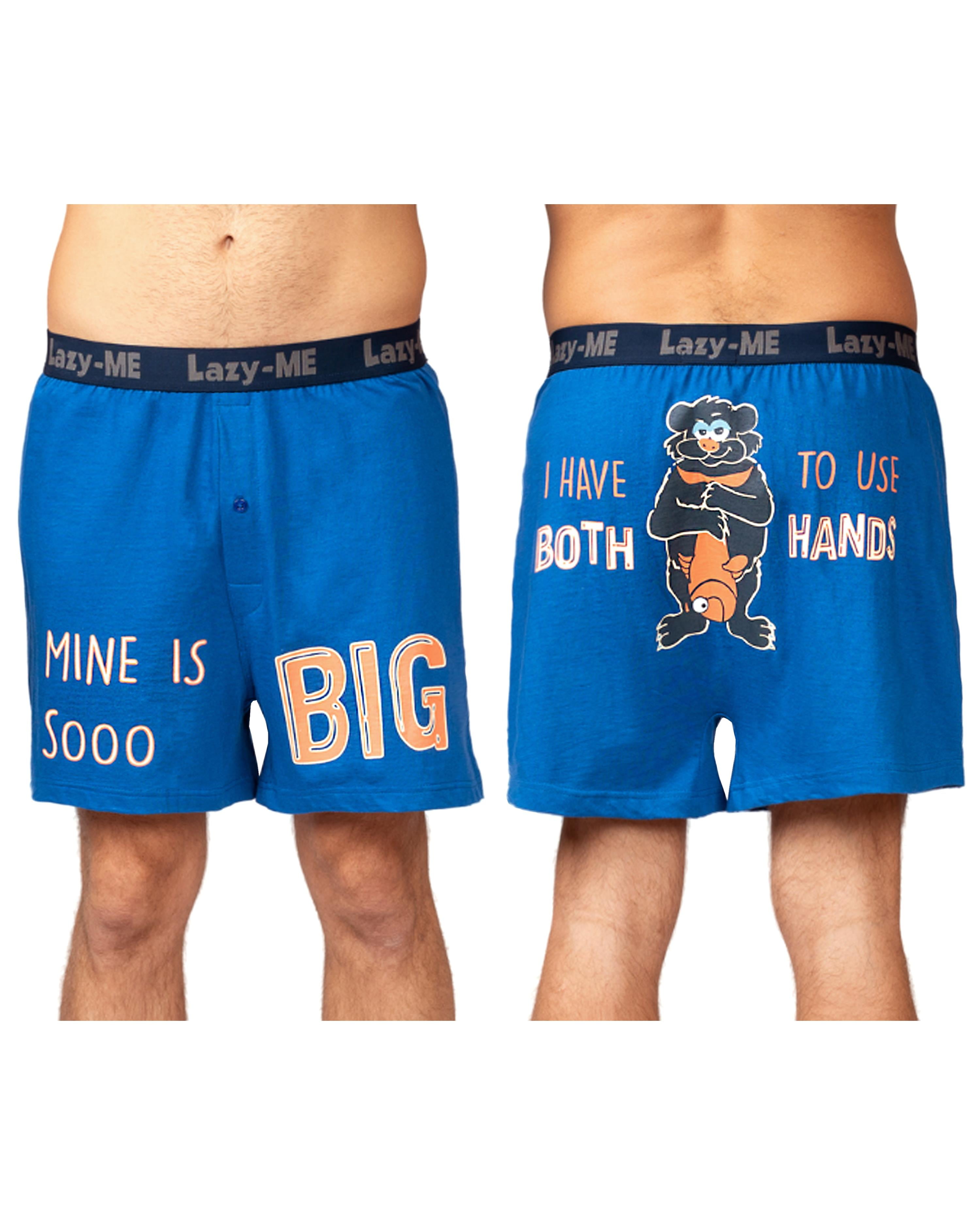Mens Funny Boxer Shorts, Male Sizes XS-L, Hands, Size: S, Lazy Me ...