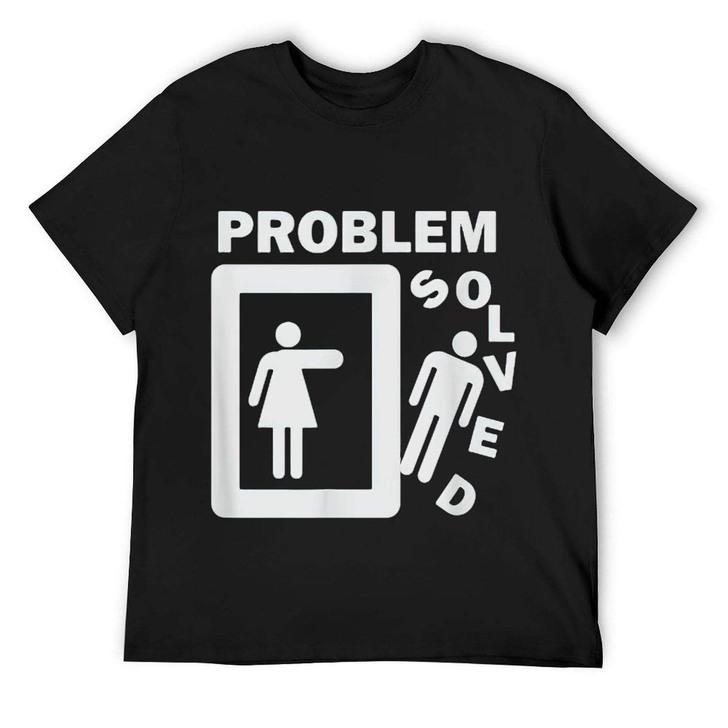 Mens Funny Break-Up Divorce Party Problem Solved T Shirt Black Large - Walmart.com