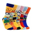 Mens Funny Dress Socks 6 Pairs Colorful Eliza Donnie Chuckie Crazy ...