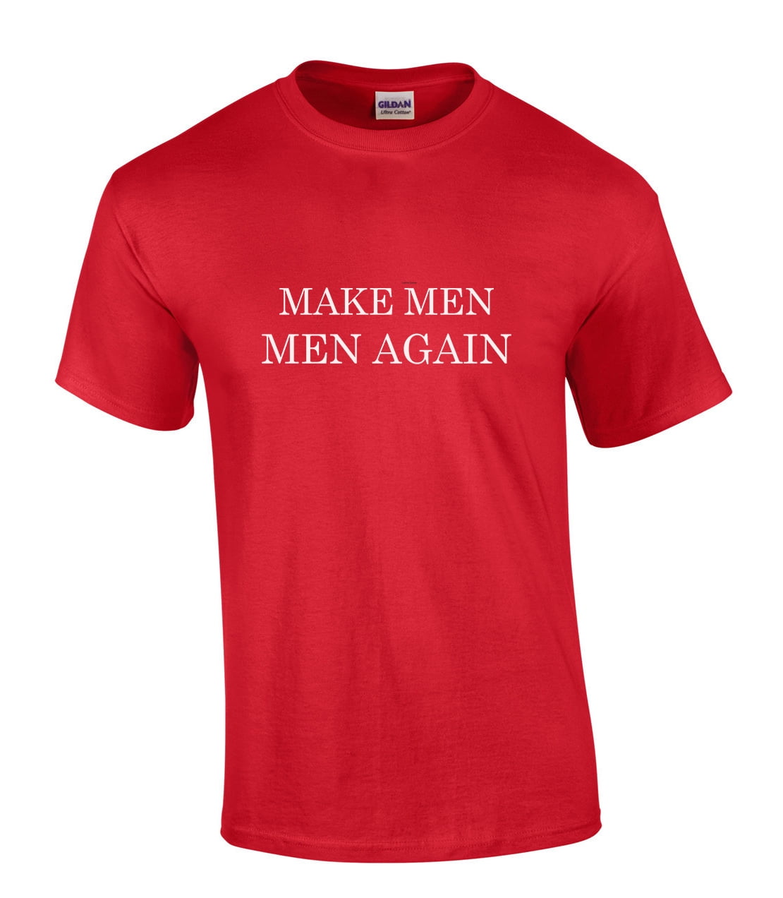Mens Funny Make Men Men Again Mens Short Sleeve T-shirt Graphic Tee-Red ...
