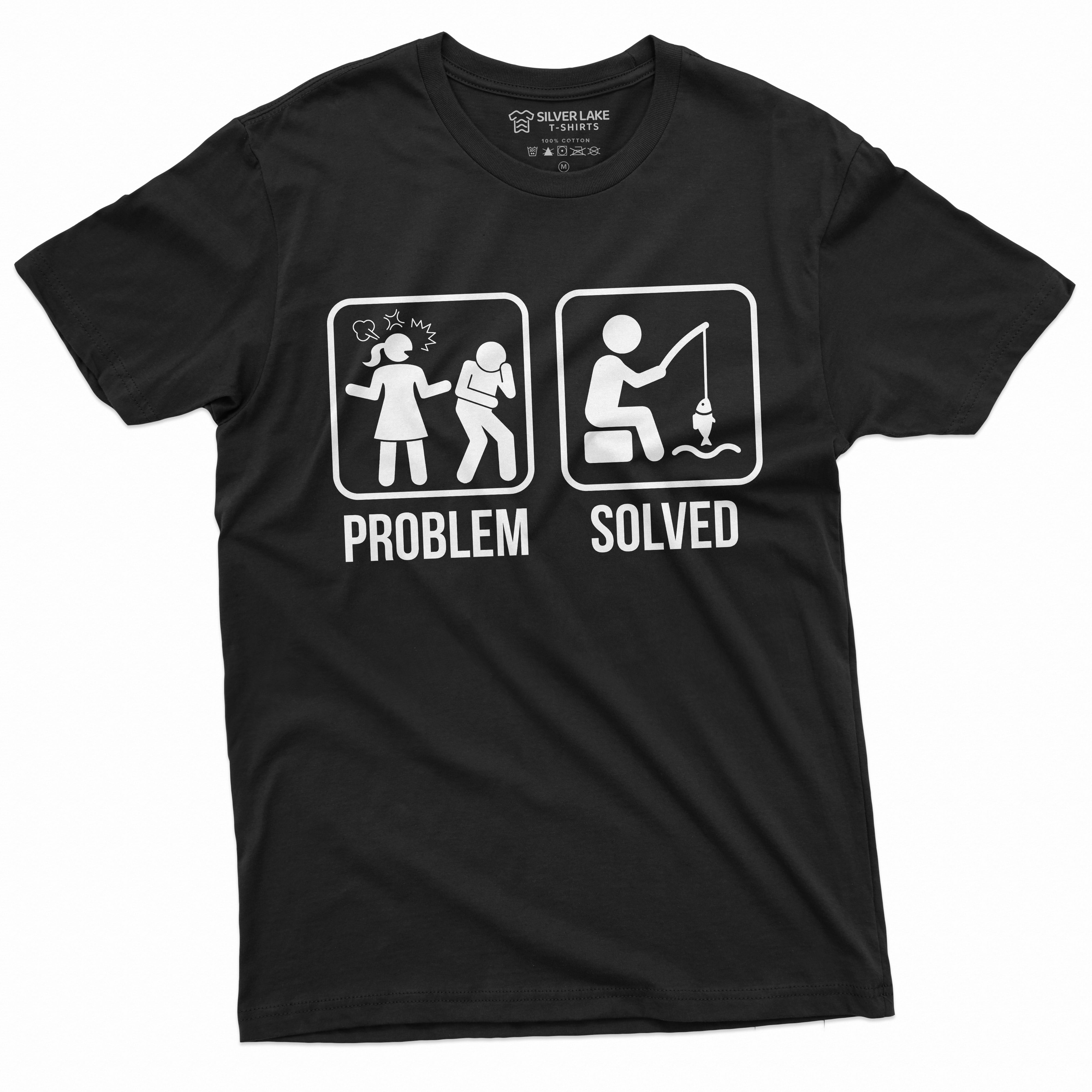 Mens Funny Problem Solved Fishing T-Shirt Fisherman Gifts Tee ... Mens Funny Problem Solved Fishing T-Shirt Fisherman Gifts Tee ...