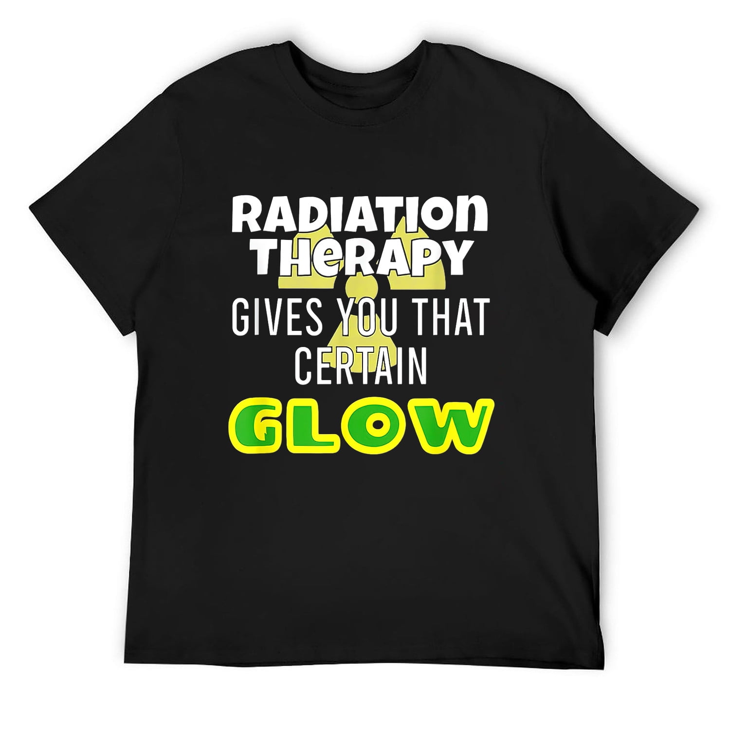Mens Funny Radiation Therapy Glow Joke Saying T-Shirt Black Large ...
