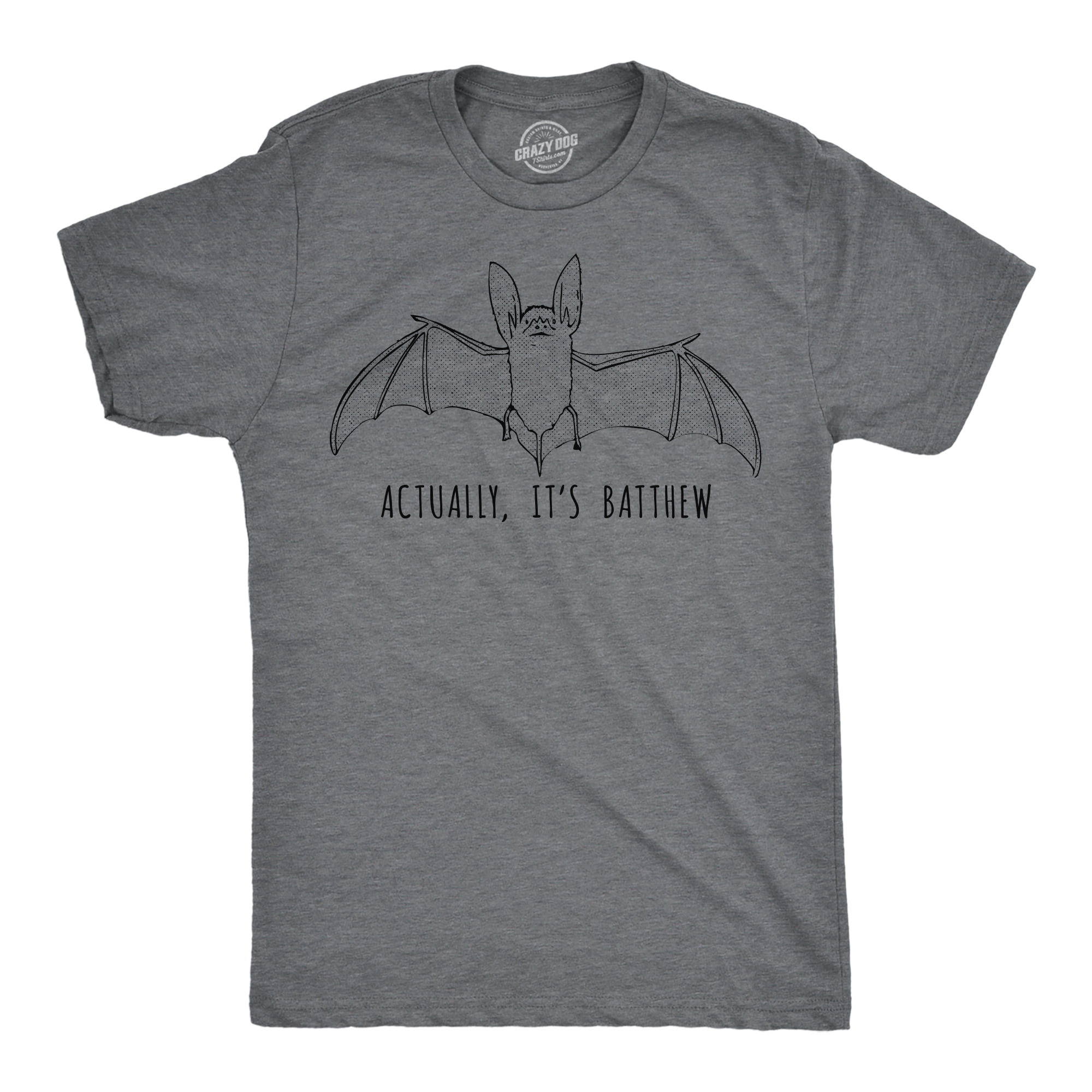 Mens Funny T Shirts Actually Its Batthew Sarcastic Bat Graphic Tee for ...