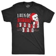 Mens Funny T Shirts I Run On Coffee and Christmas Cheer Sarcastic Xmas ...