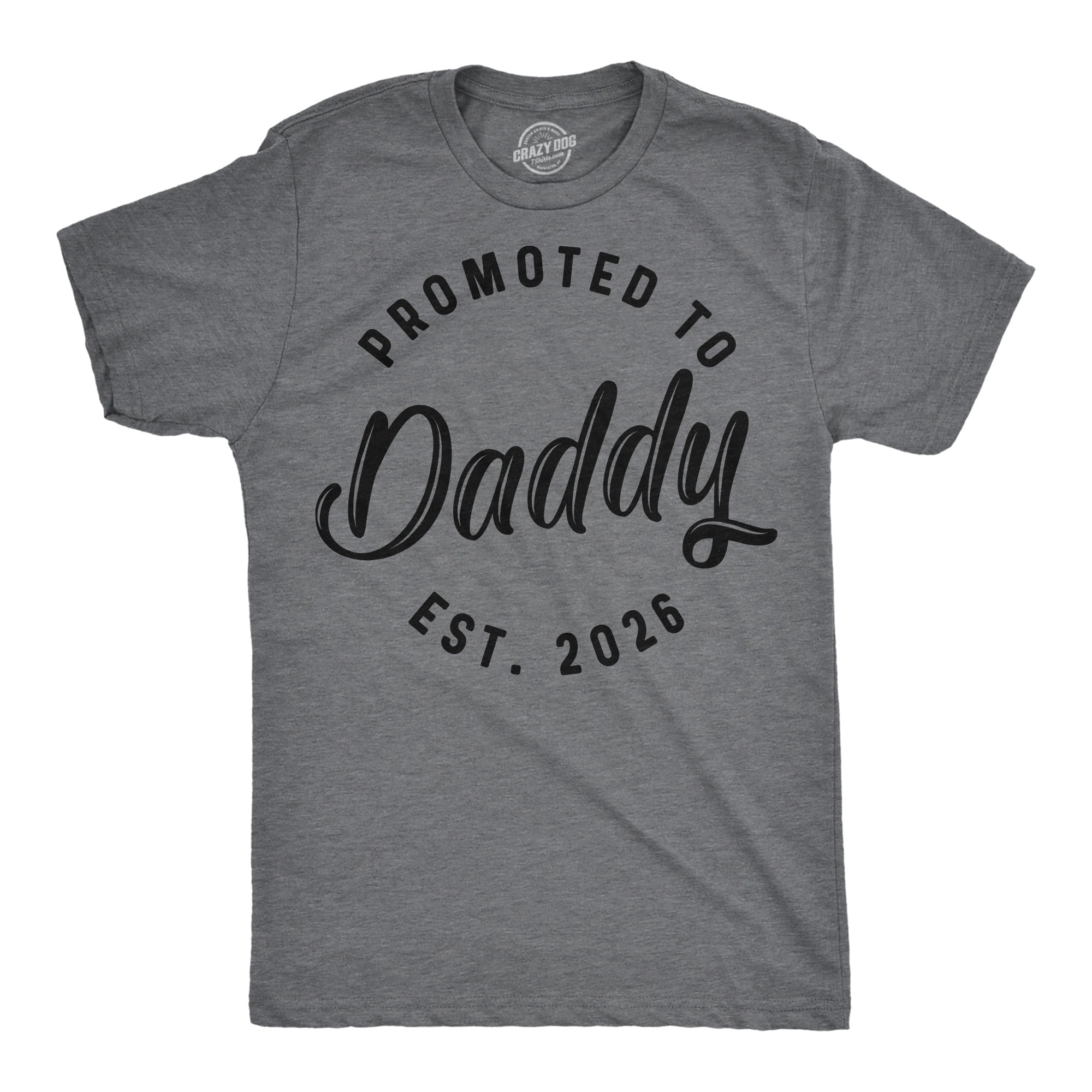 Mens Funny T Shirts Promoted to Daddy 2026 Sarcastic Family New Baby ...