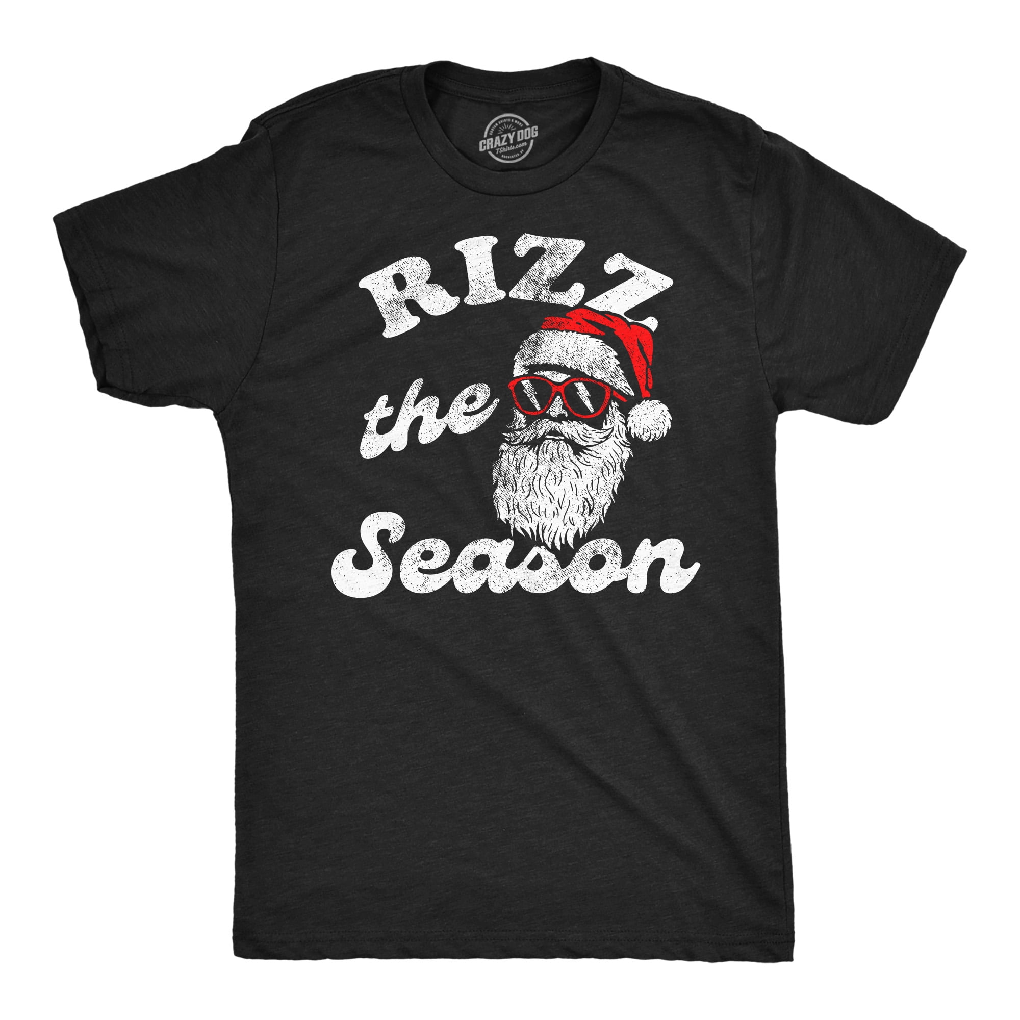 Mens Funny T Shirts Rizz The Season Sarcastic Christmas Graphic Novelty ...