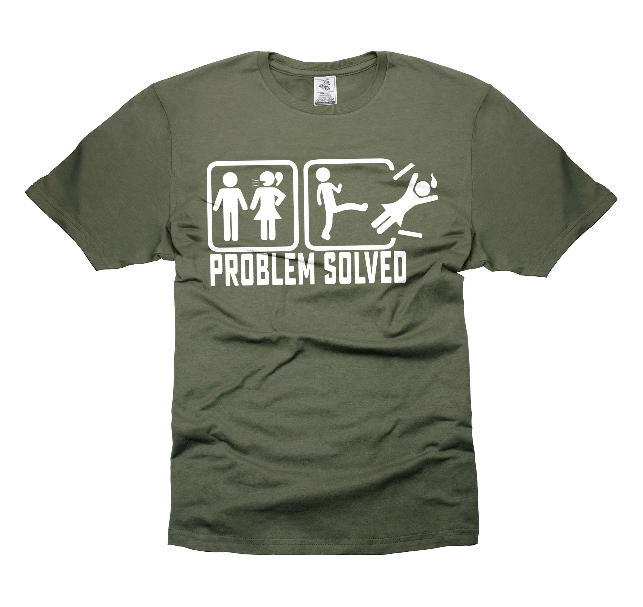 Mens Funny T-shirt Problem Solved Shirt Humorous Gifts Valentine's Day ...