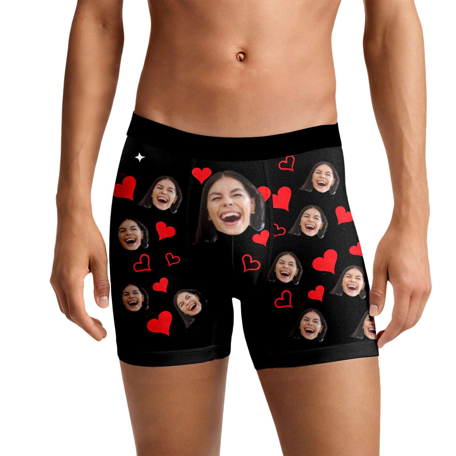 Mens Funny Wife Face Boxers Funny Woven Pattern Boxer Shorts Valentine ...