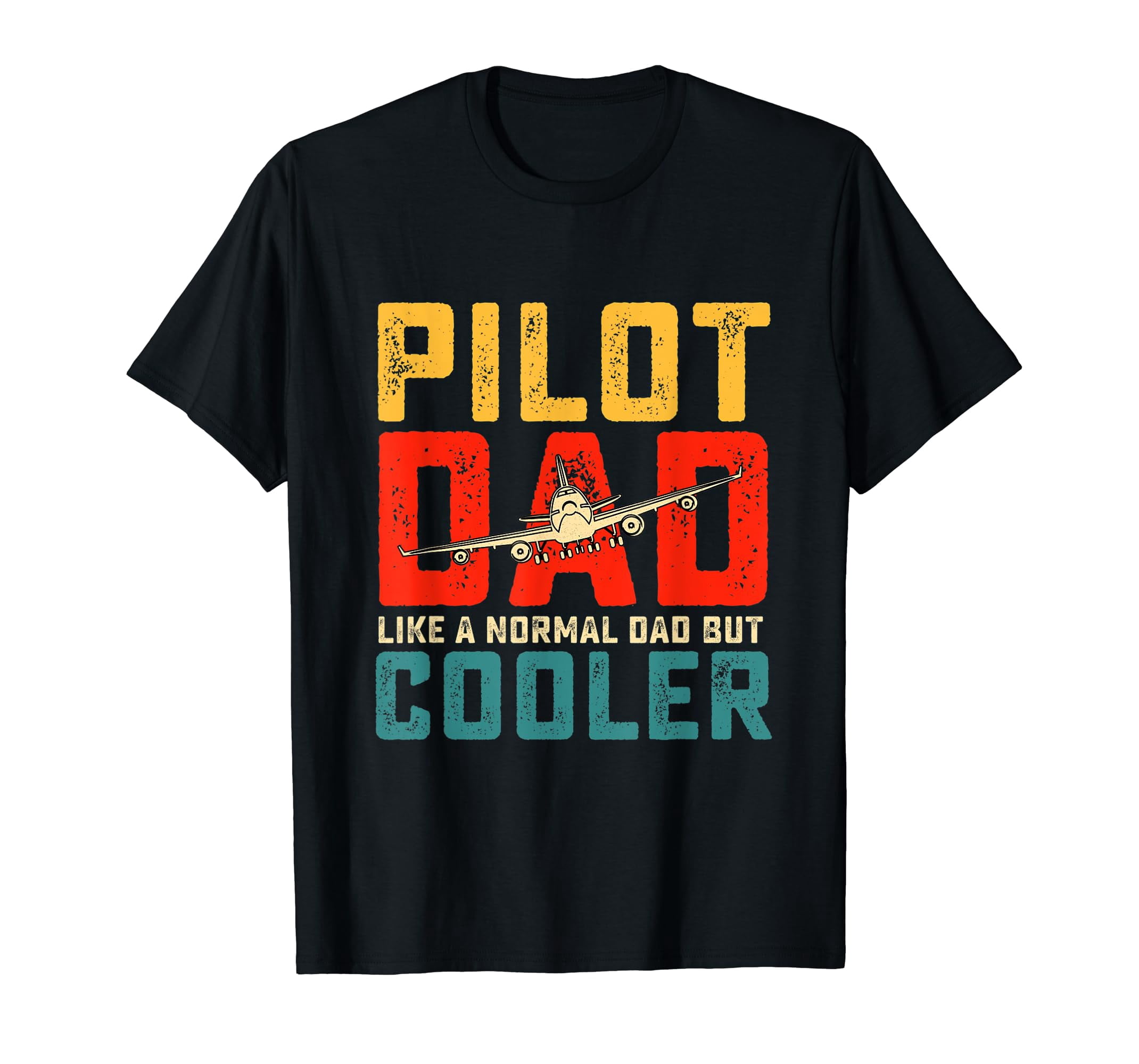 Mens Funny pilot art for dad father aviation airplane pilot Black T ...