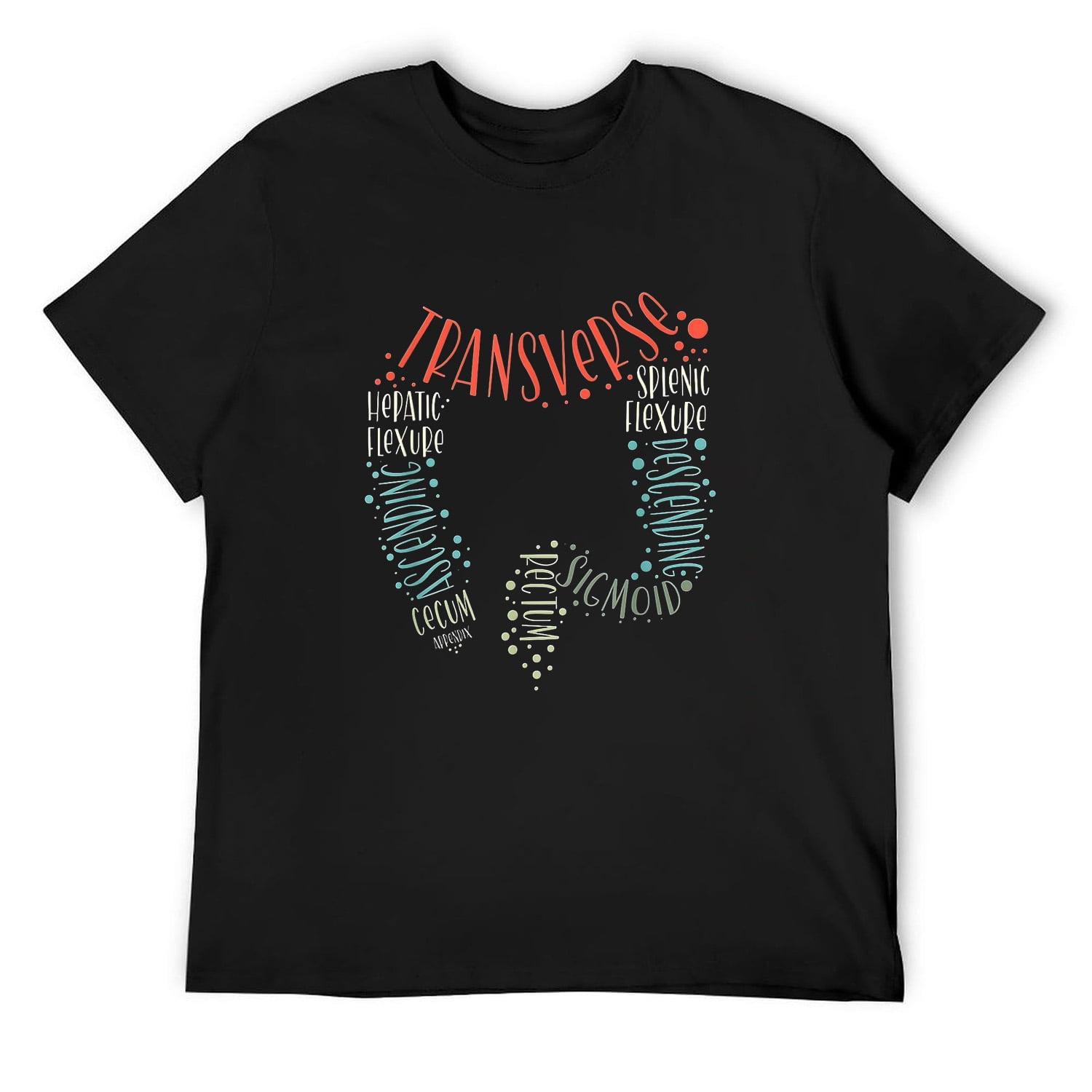 Mens GI Endoscopy Nurse Endo Tech Colonoscopy Colon Anatomy T-Shirt ...