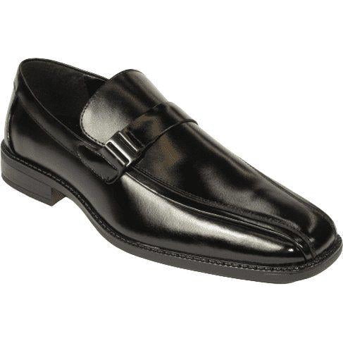 Mens GIORGIO VENTURI All Purpose Leather Dress Shoes Slip on 6972 Black ...