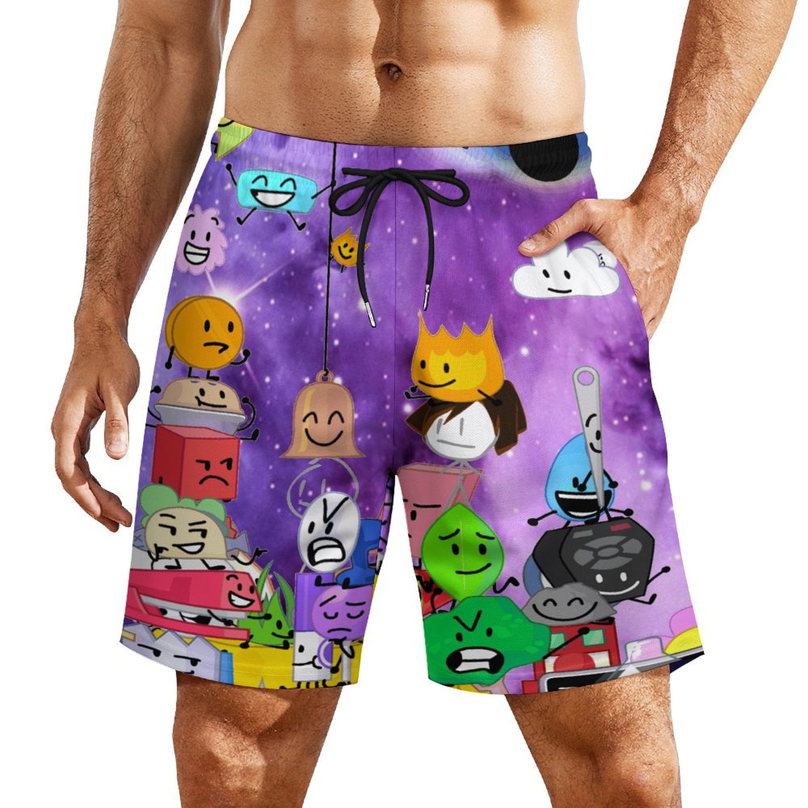 Mens Game BFDI Battle For Dream Island Swim Trunks with Compression ...