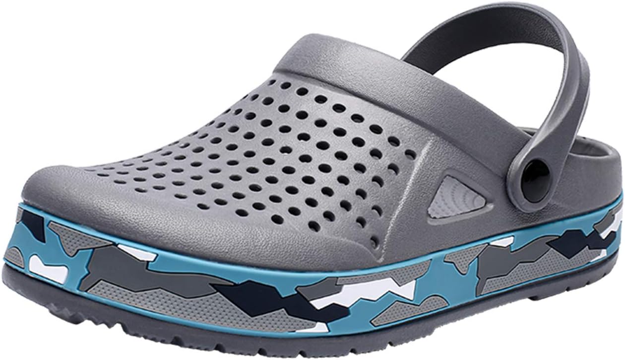 Mens Garden Clogs Mules Anti-Slip Water Shoes Breathable Sandals ...