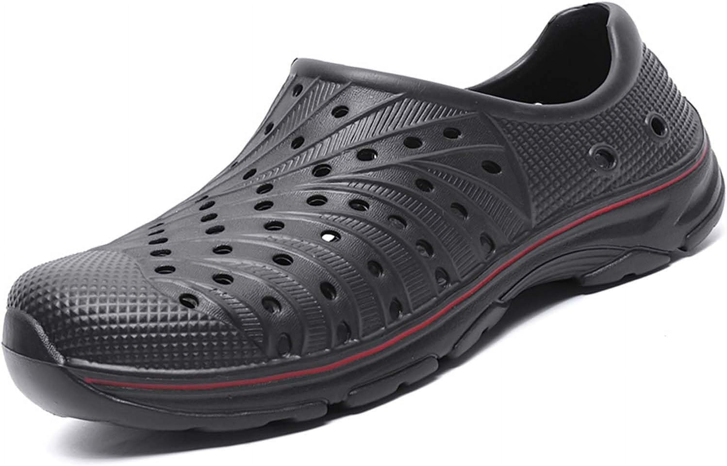 Mens Garden Clogs Shoes Outdoor Breathable Slip on Soft Rubber Sandals ...