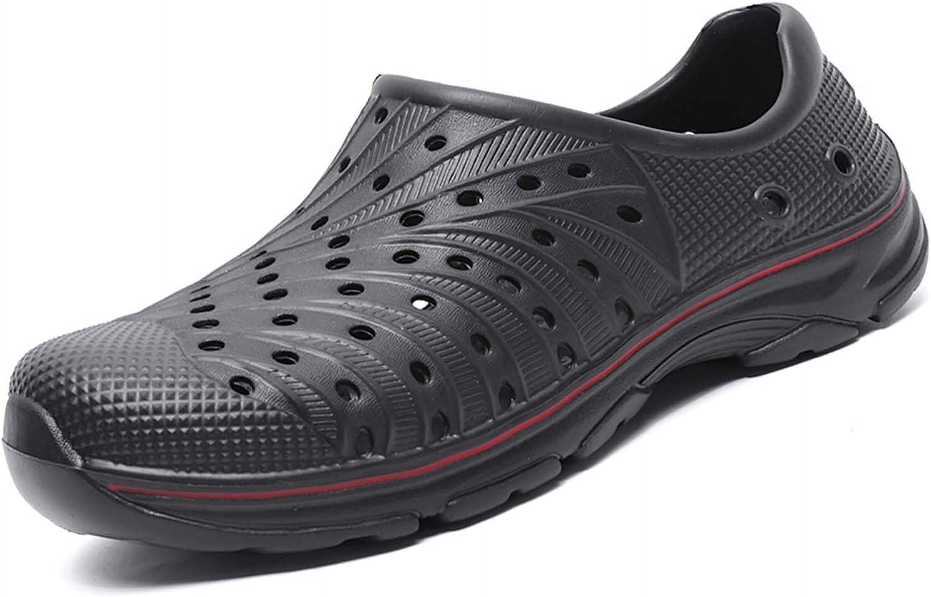 Mens Garden Clogs Shoes Outdoor Breathable Slip on Soft Rubber Sandals ...