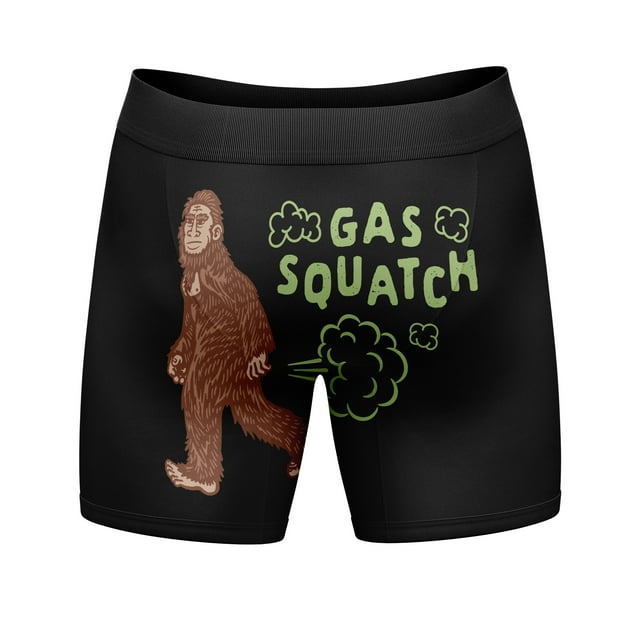 Crazy Dog T-Shirts Mens Gas Squatch Boxer Briefs, Funny BigFoot ...