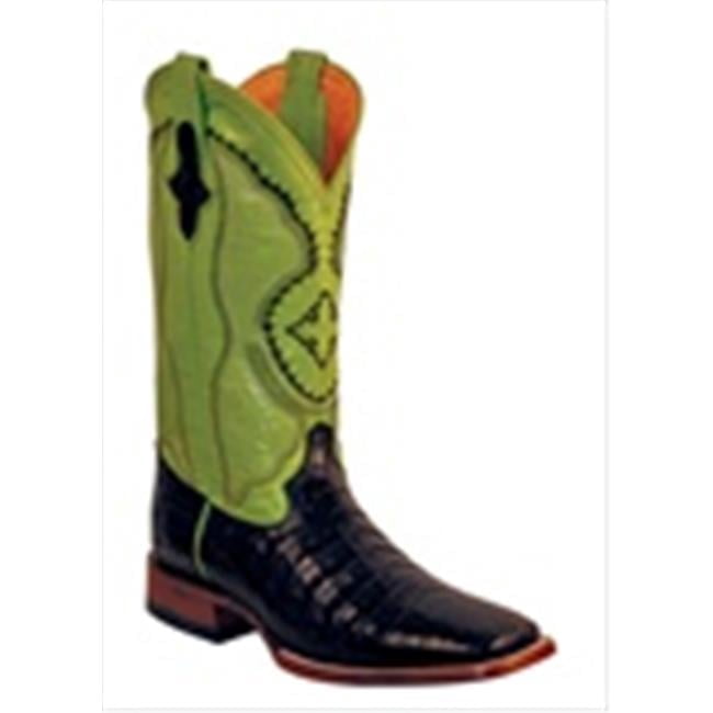 Mens Genuine Belly Caiman Square Toe Boots- Black- 11.5D - Walmart.com