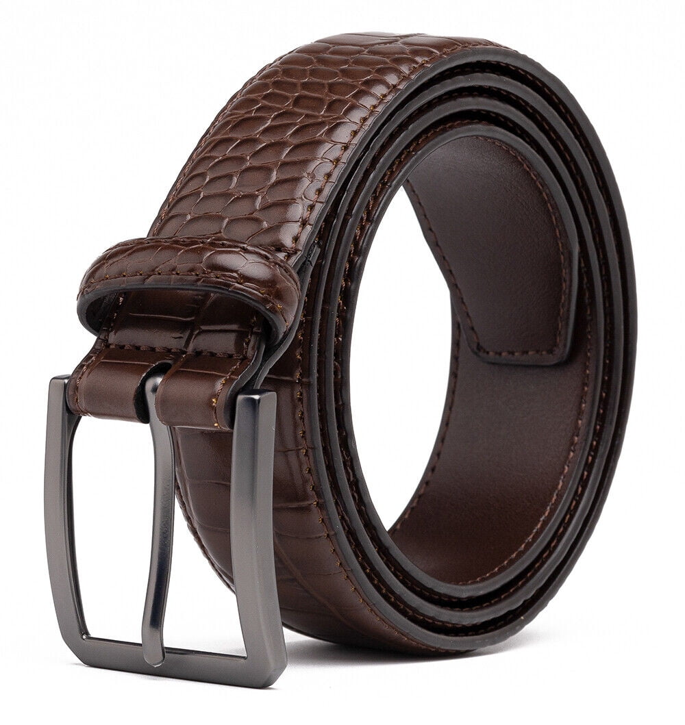 Mens Genuine Leather Belts for Men Dress Belt Many Colors - Walmart.com
