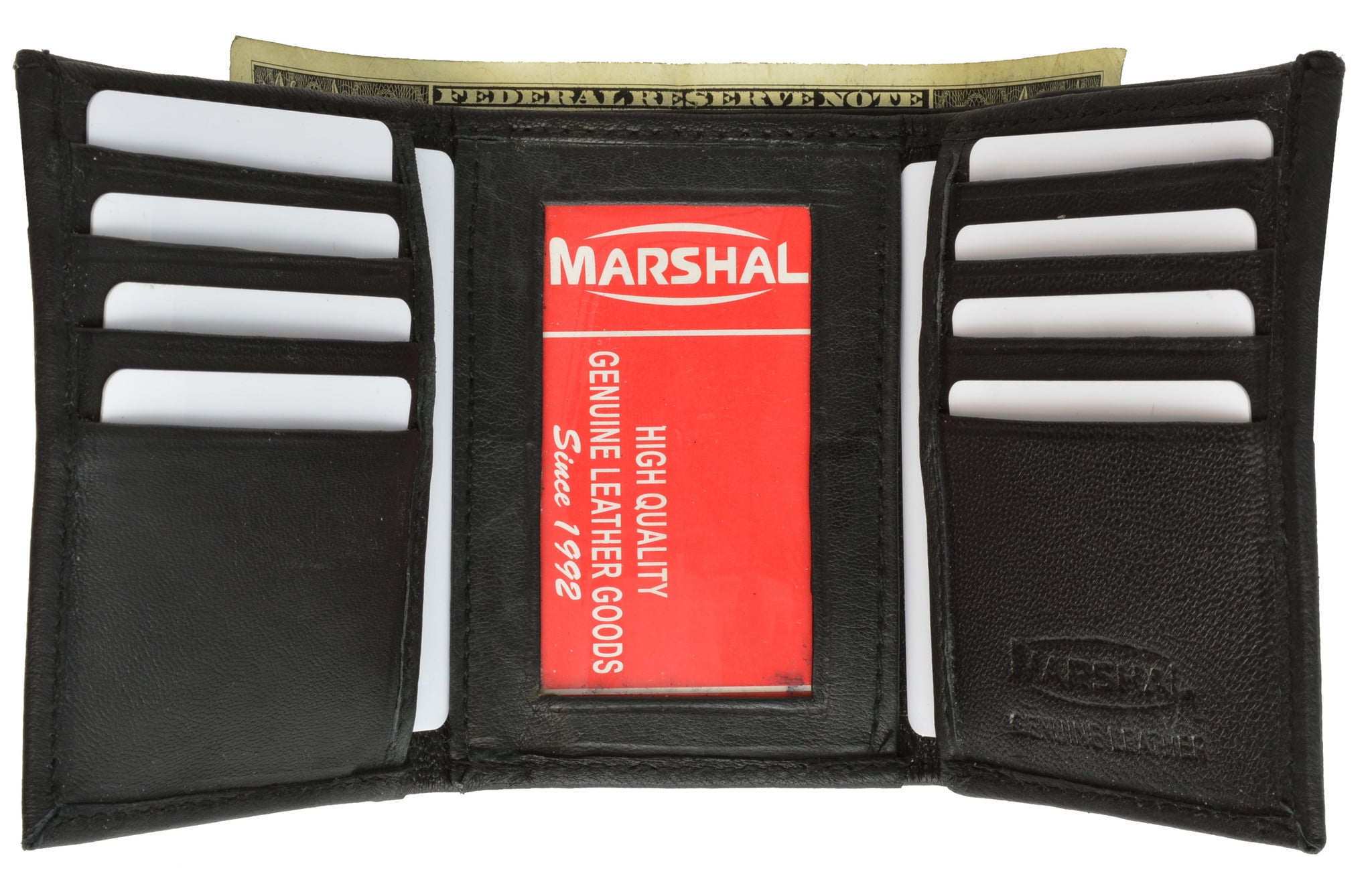 menswallet, Genuine Leather Trifold Wallet, 8 Credit Card Slots, ID ...