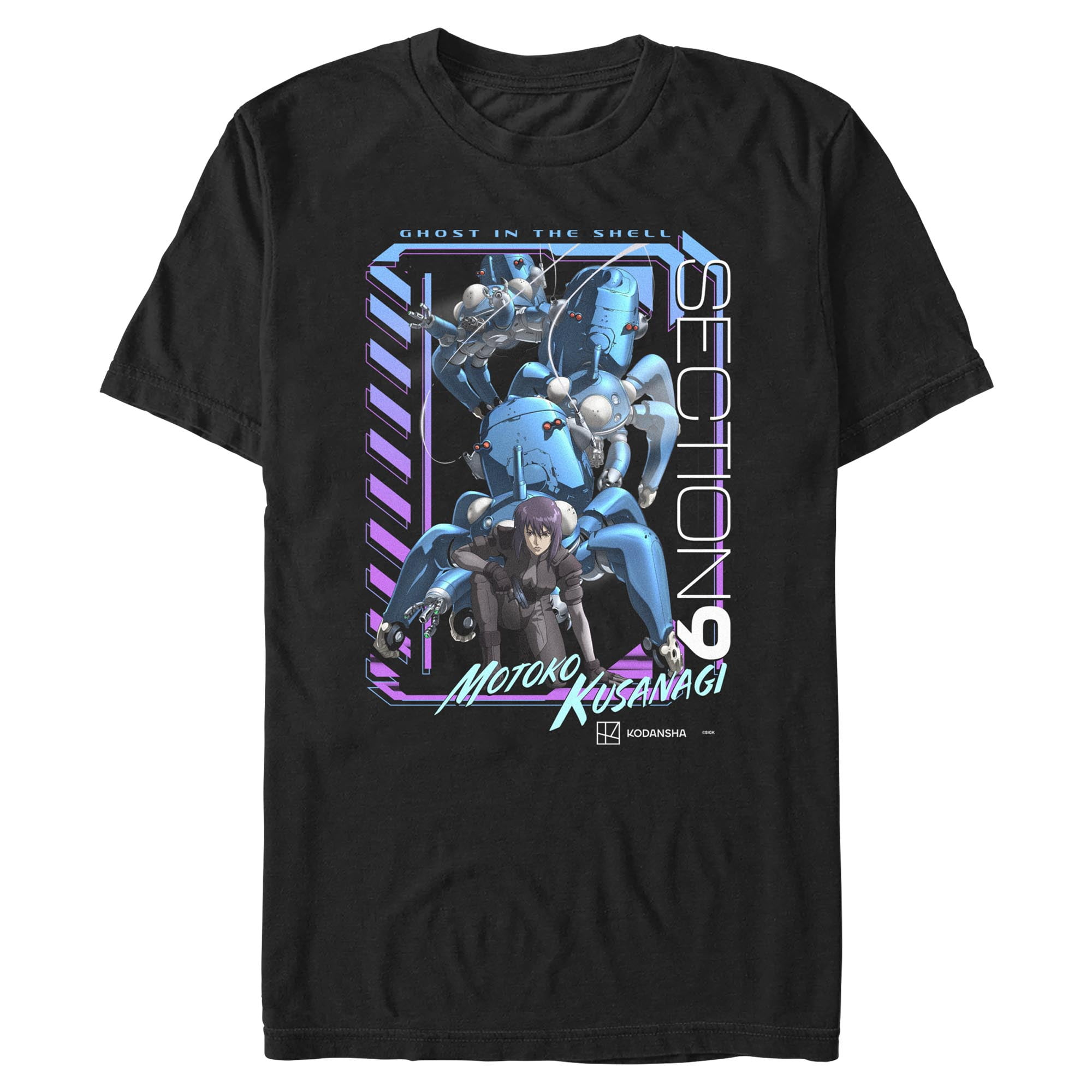 Mens Ghost in the Shell Stand Alone Complex Section 9 Robots T Shirt ...