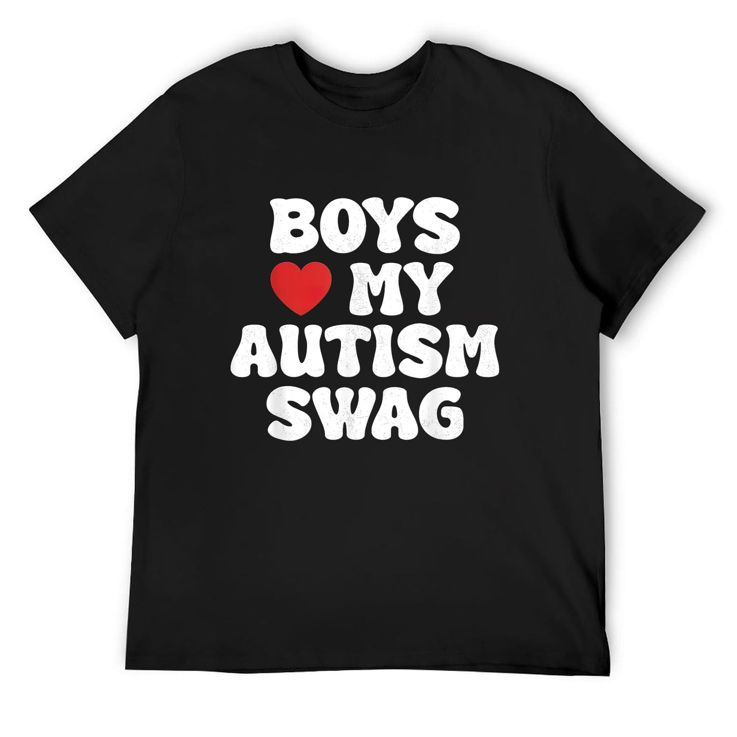 Mens Girls Heart My Autism Swag Funny Girls Love My Autism Swag T-Shirt ...