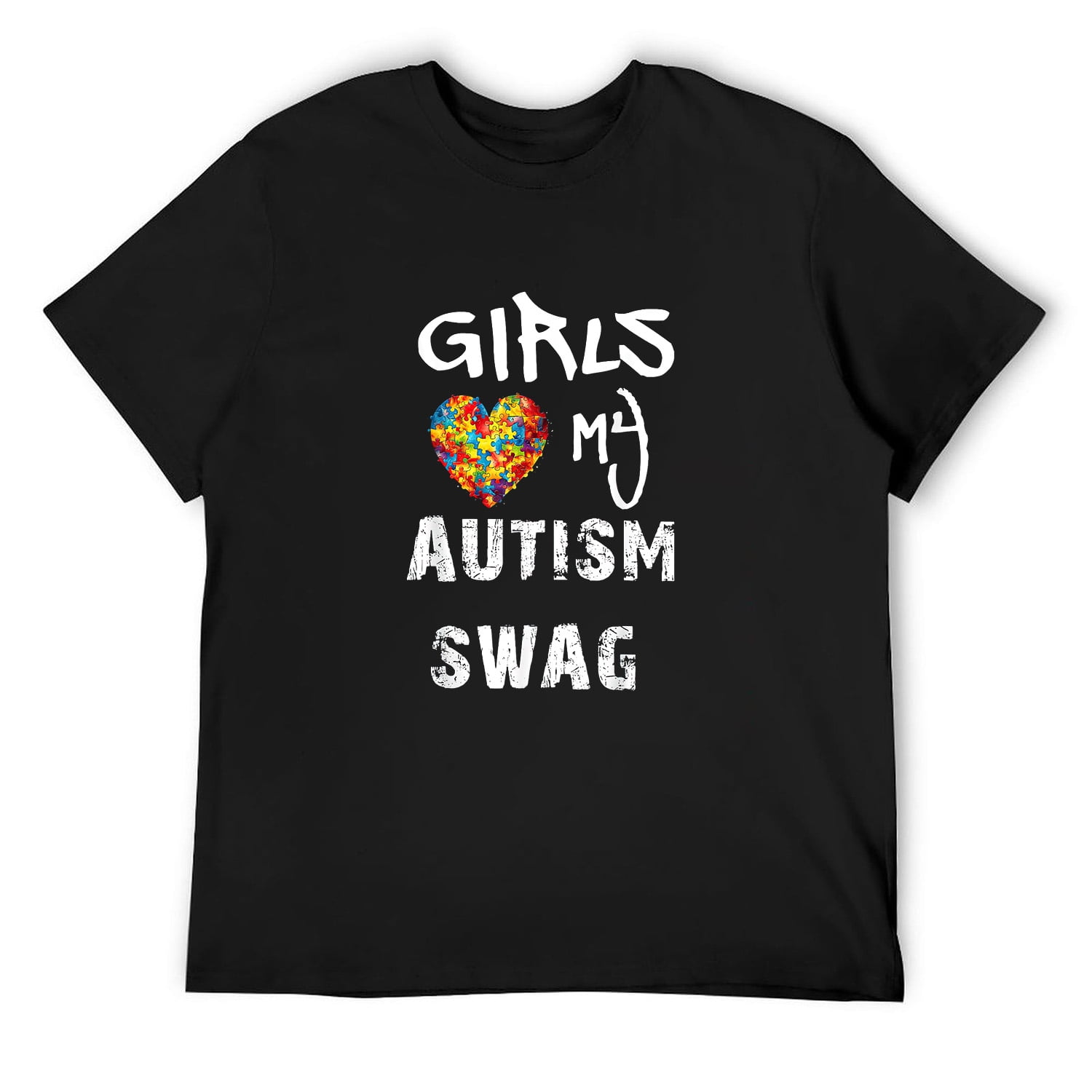 Mens Girls Love My Autism Swag Funny Autistic Girl Awareness T-Shirt ...