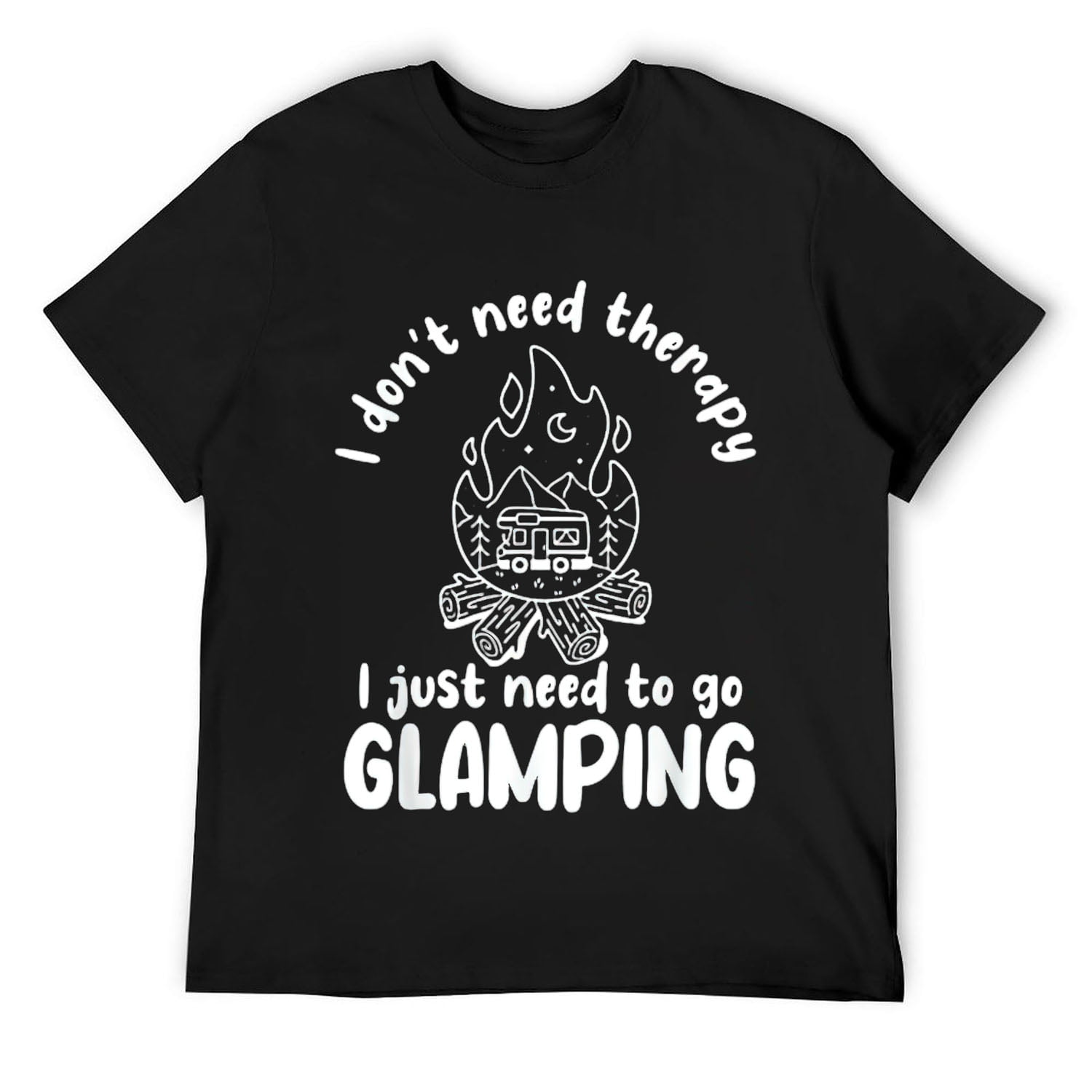 Mens Glamping Glamper Boujee Tents Camper Luxury Camping T-Shirt Black ...