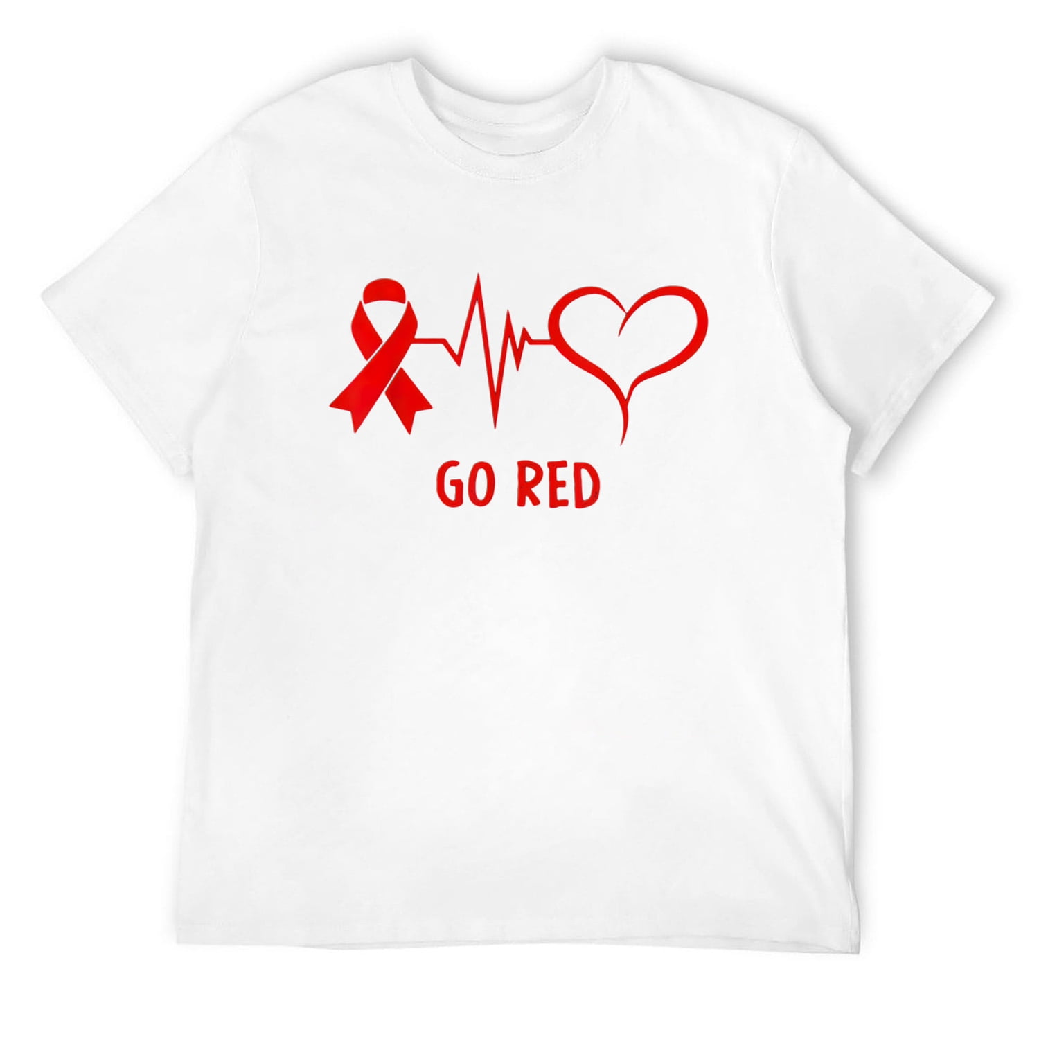 Mens Go Red - American Heart Health Month Awareness In February T-Shirt ...